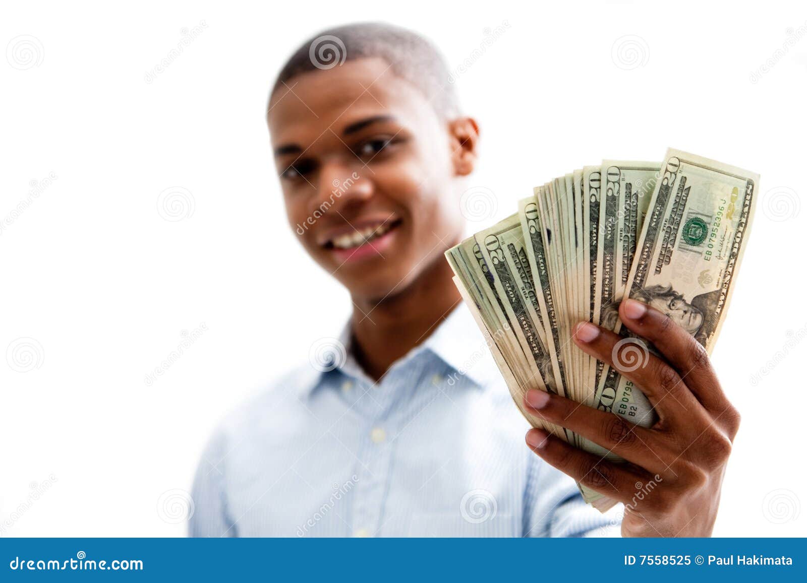Happy money stock image. Image of earn, dollars, hold - 7558525
