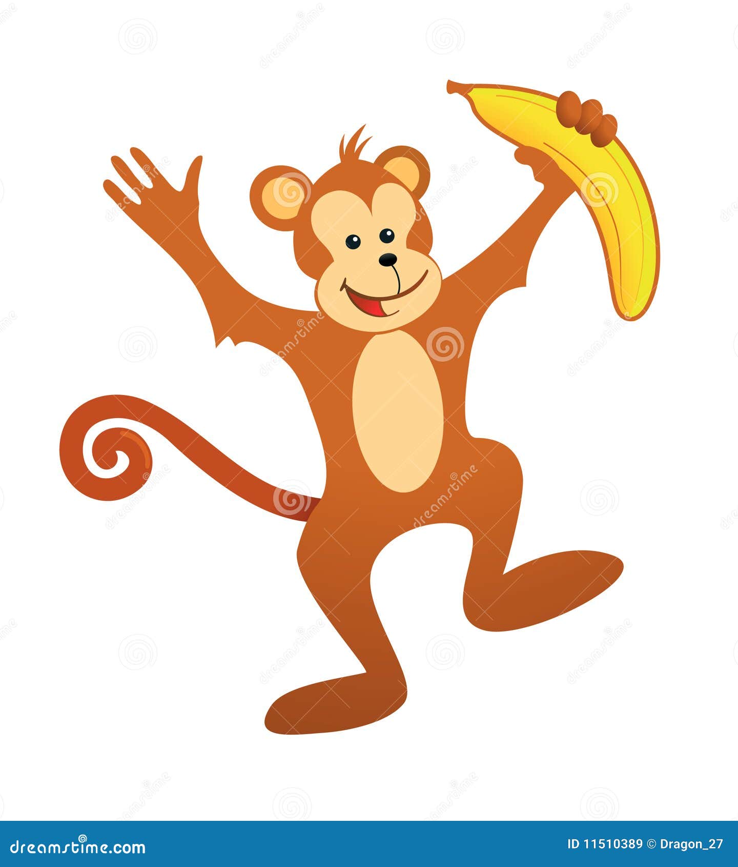 Happy monkey stock vector. Illustration of cartoon, animal - 11510389