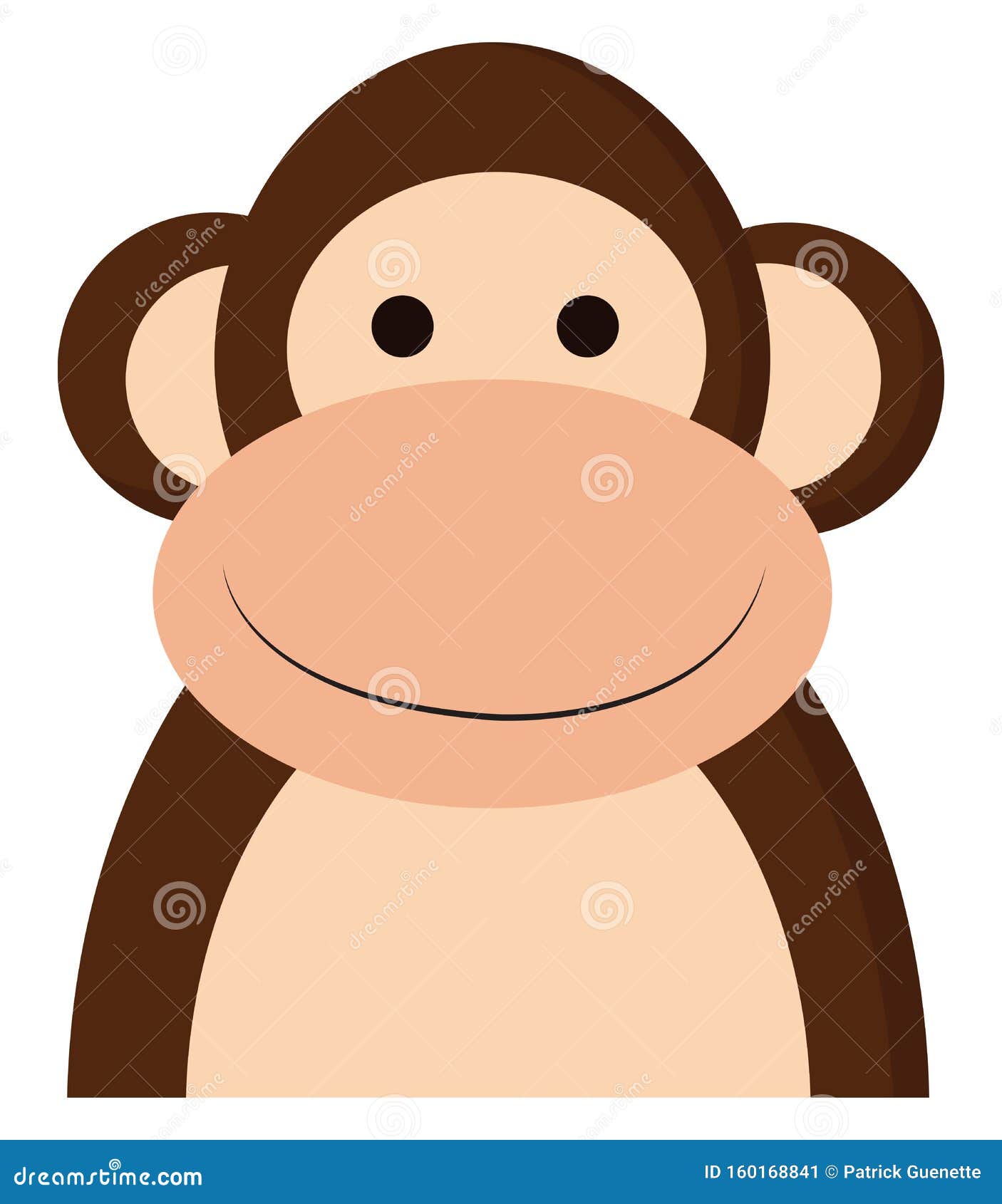 A Happy Monkey, Vector or Color Illustration Stock Illustration ...