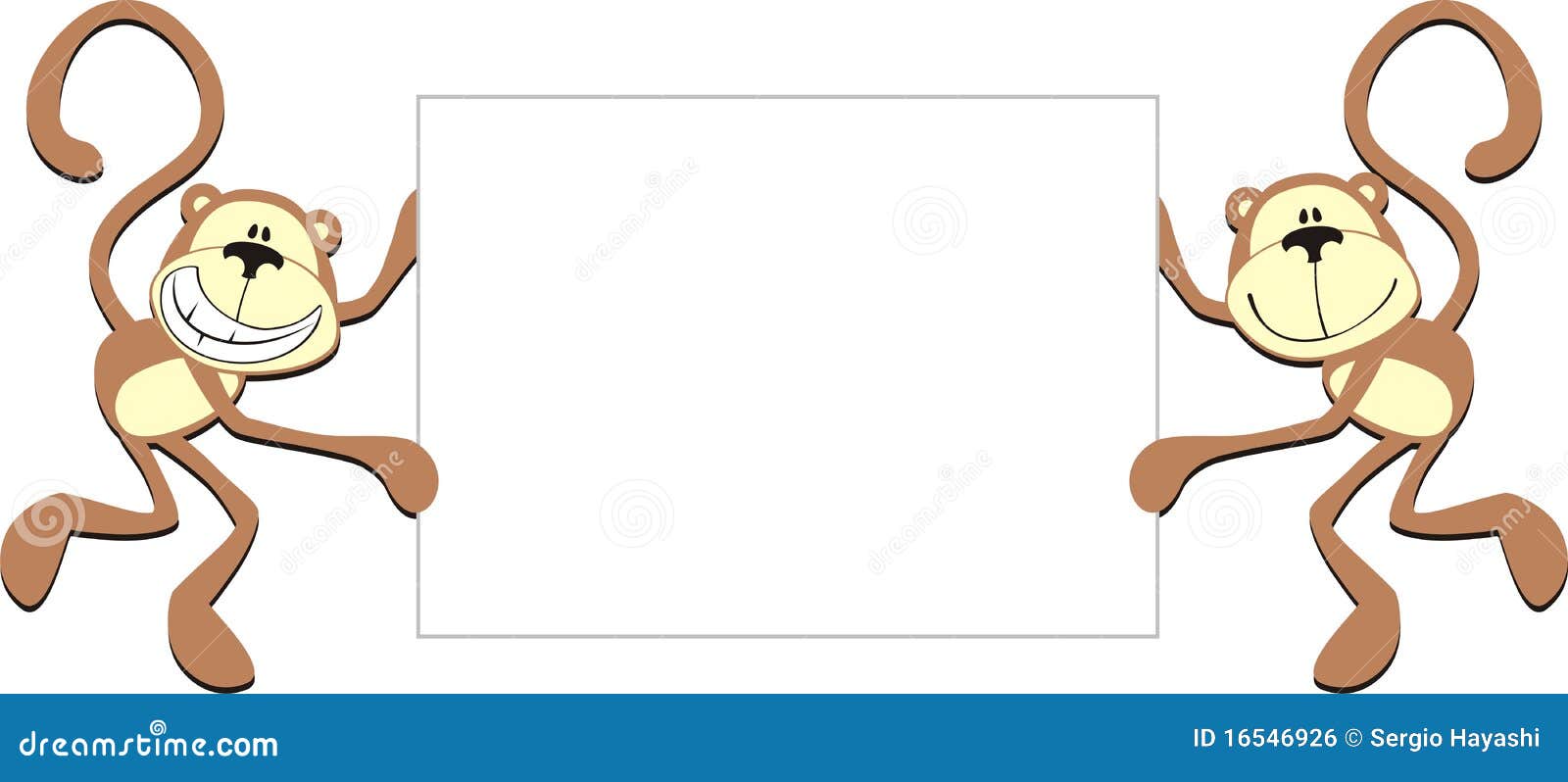 Naughty Monkeys, Duo Monkeys, Funny Monkey,Vector Cartoon Cute Funny ...