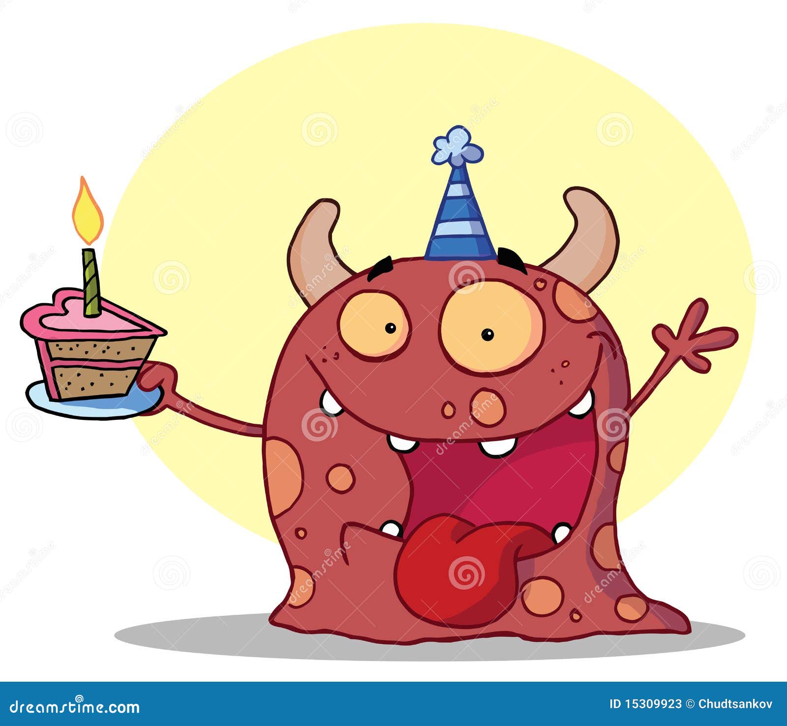 Cute Birthday Monster Clipart