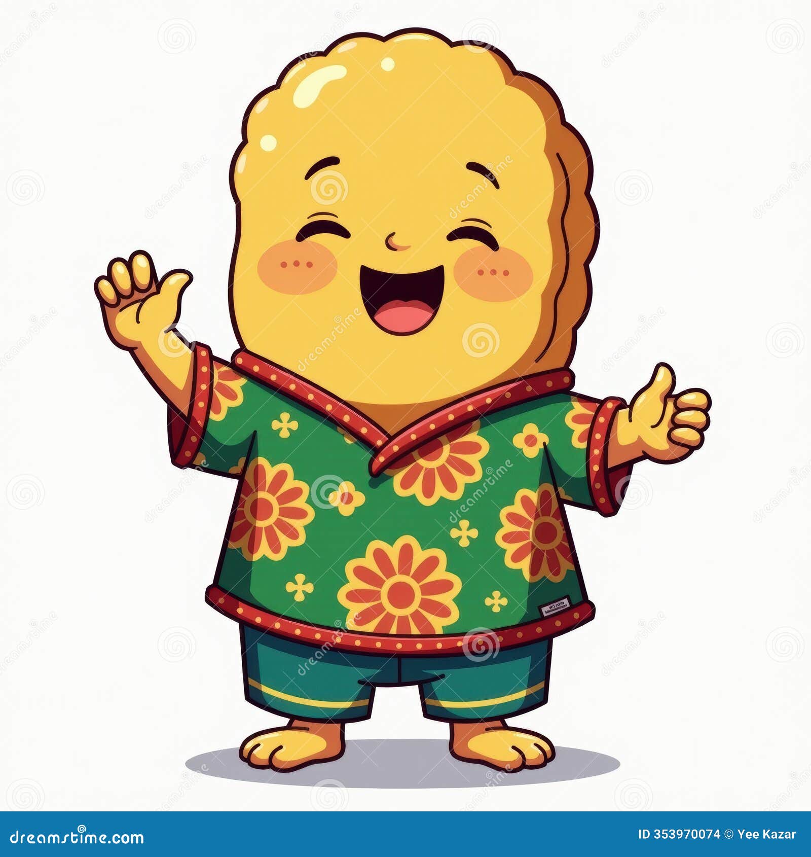 Happy Mooncake Cartoon Character, Isolated Background, Isolated ...