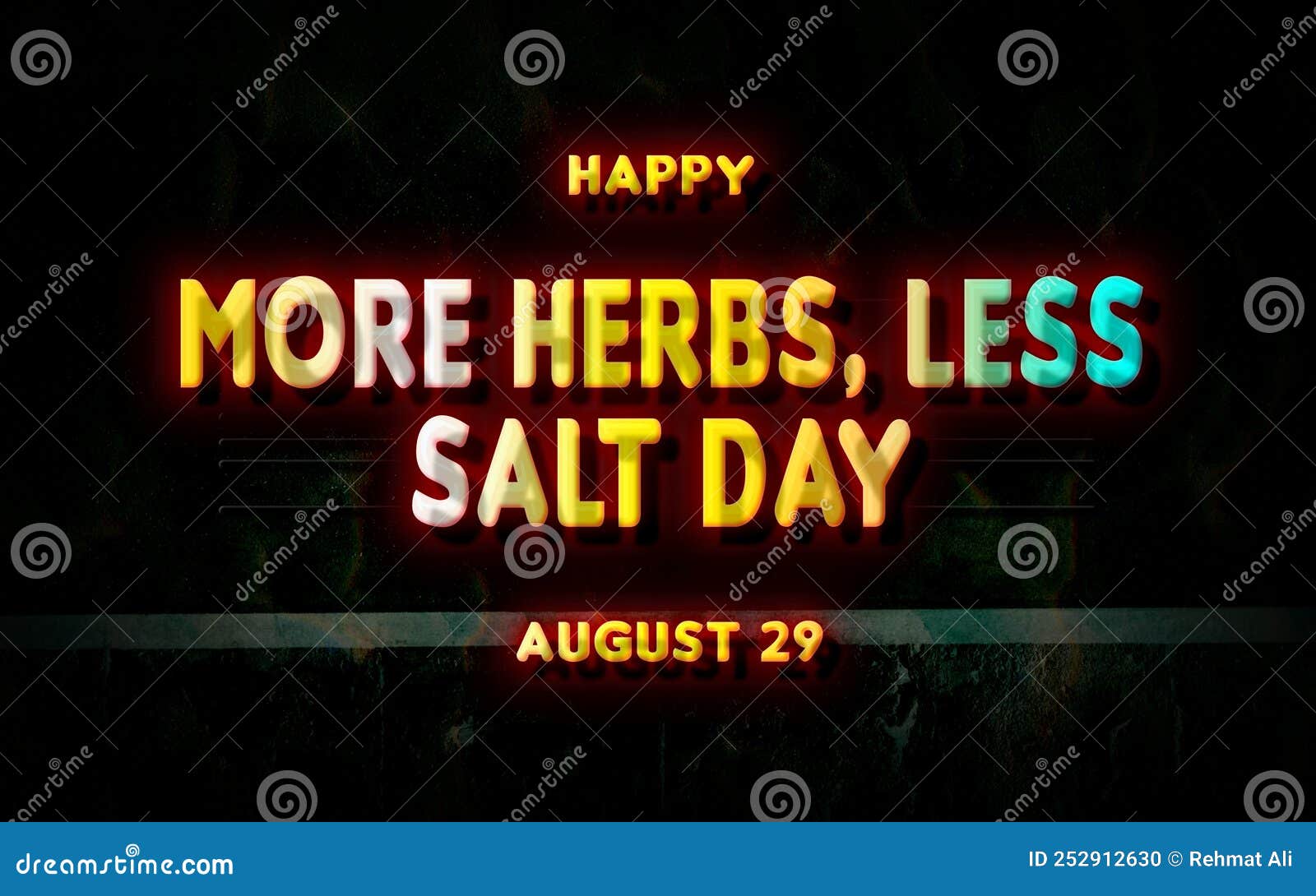 Happy More Herbs, less Salt Day, Holidays Month of August , Empty Space ...