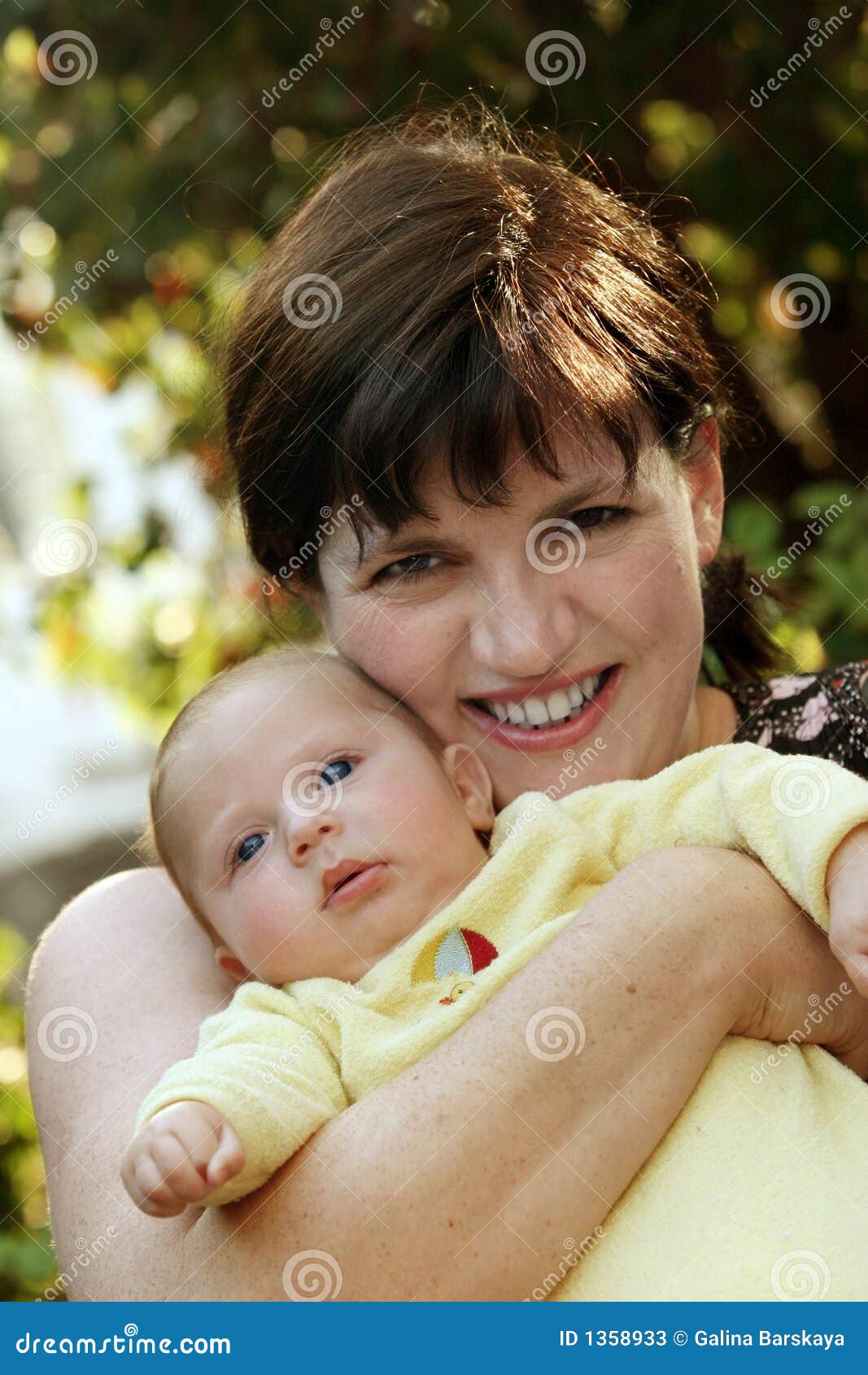 Happy mother stock image. Image of laughing, closeup, mother - 1358933