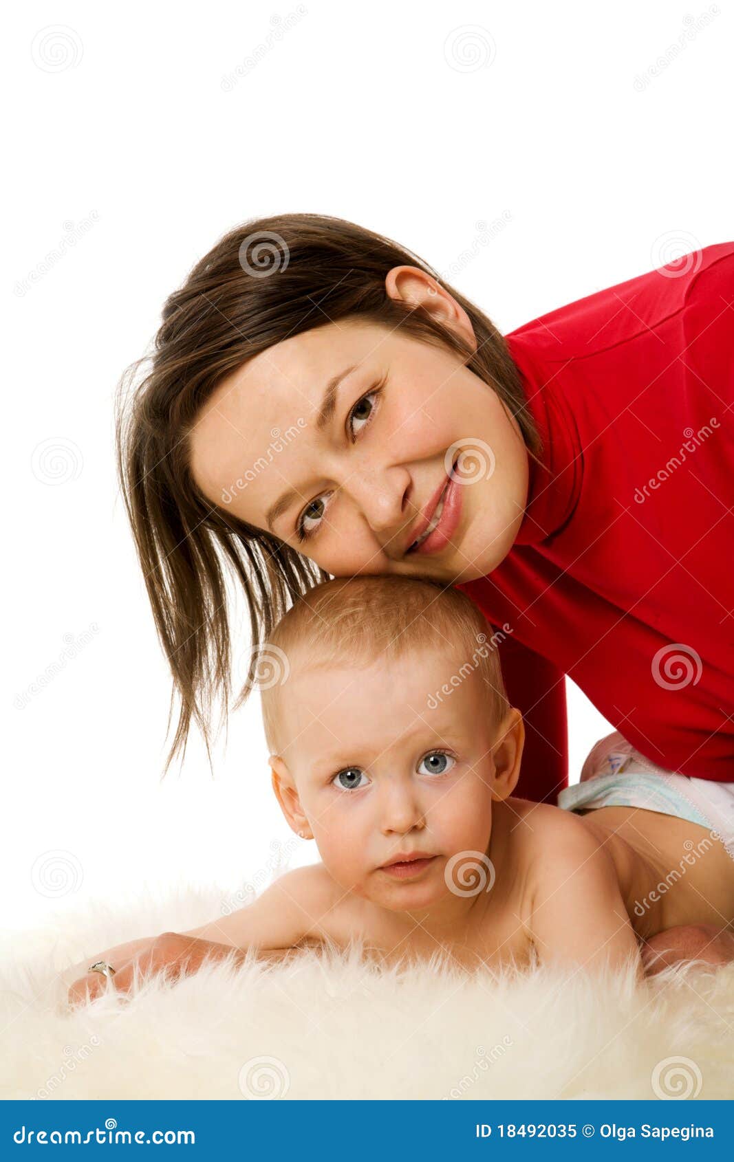 Happy mother stock image. Image of excited, isolated - 18492035