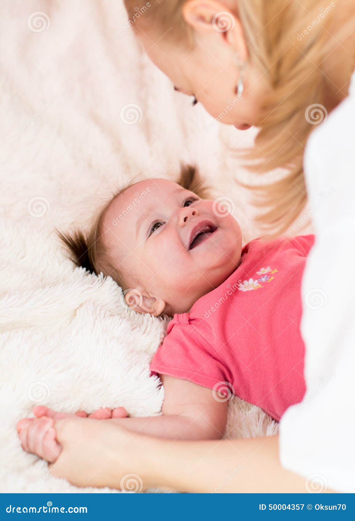 Happy Mother and Baby Have Fun Pastime Stock Image - Image of love ...