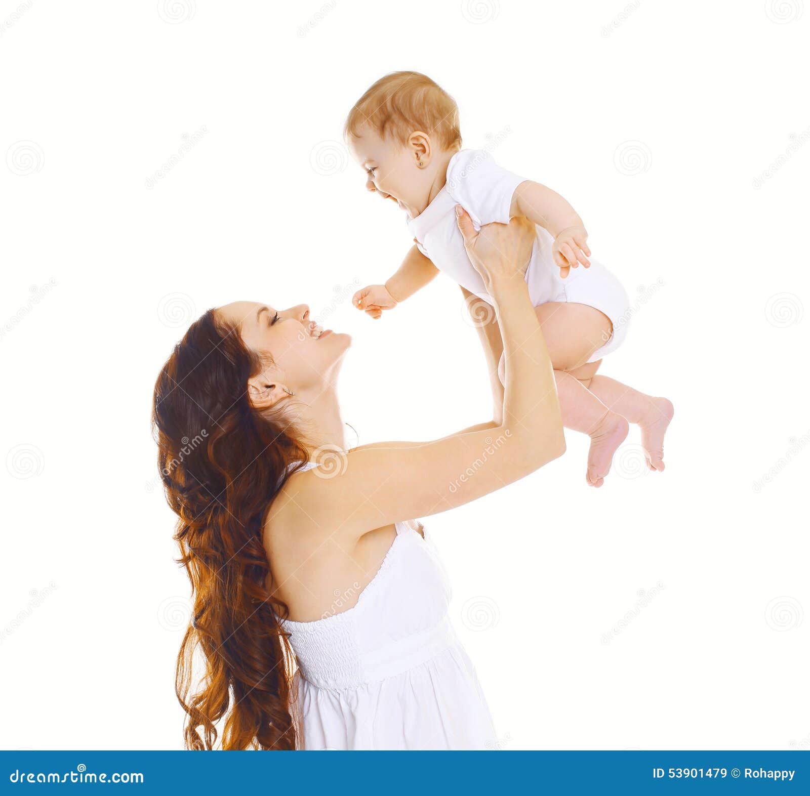 Happy Mother and Baby Having Fun Stock Image - Image of funny, holding ...
