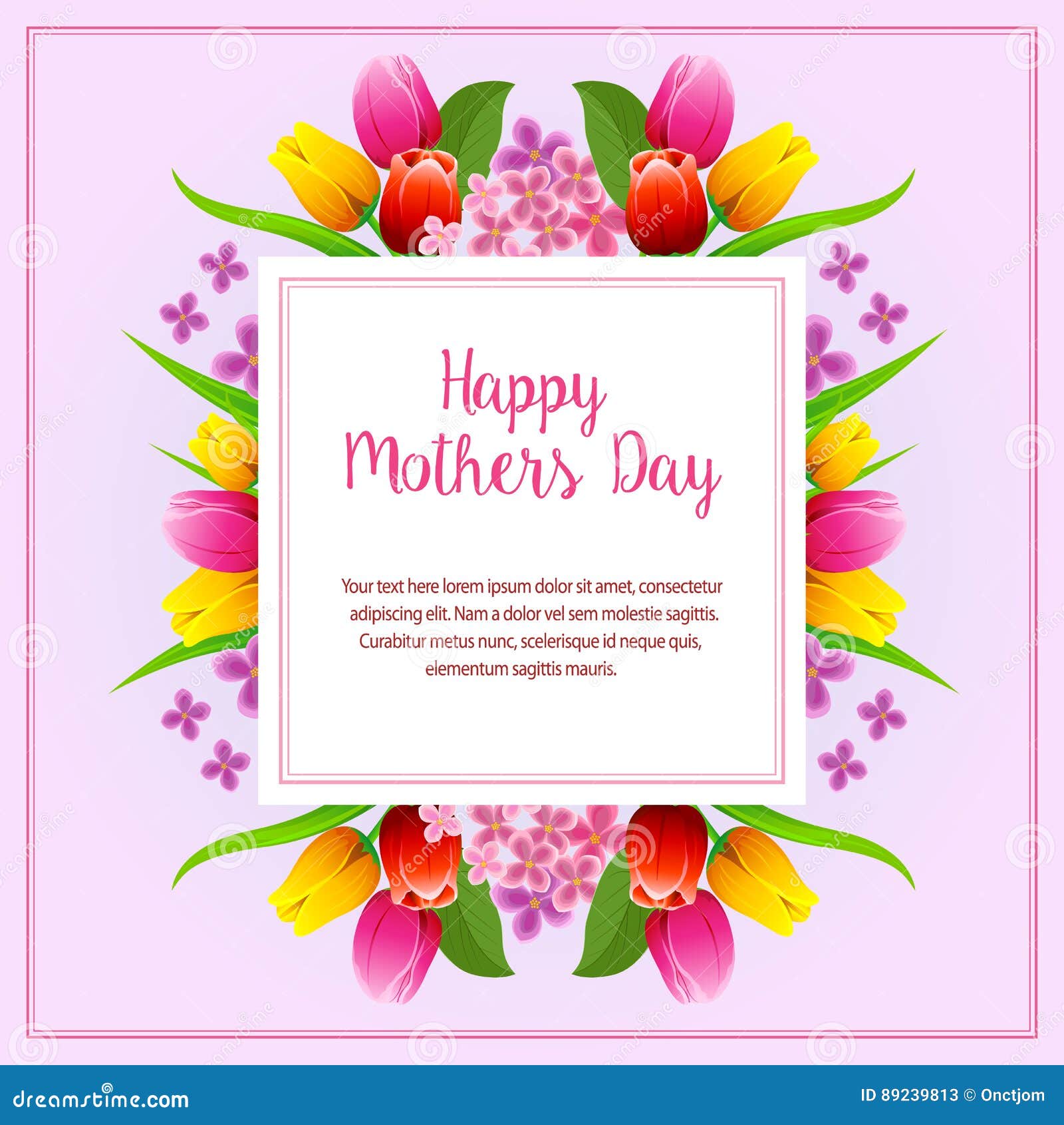 Happy mother day square stock vector. Illustration of gift - 89239813
