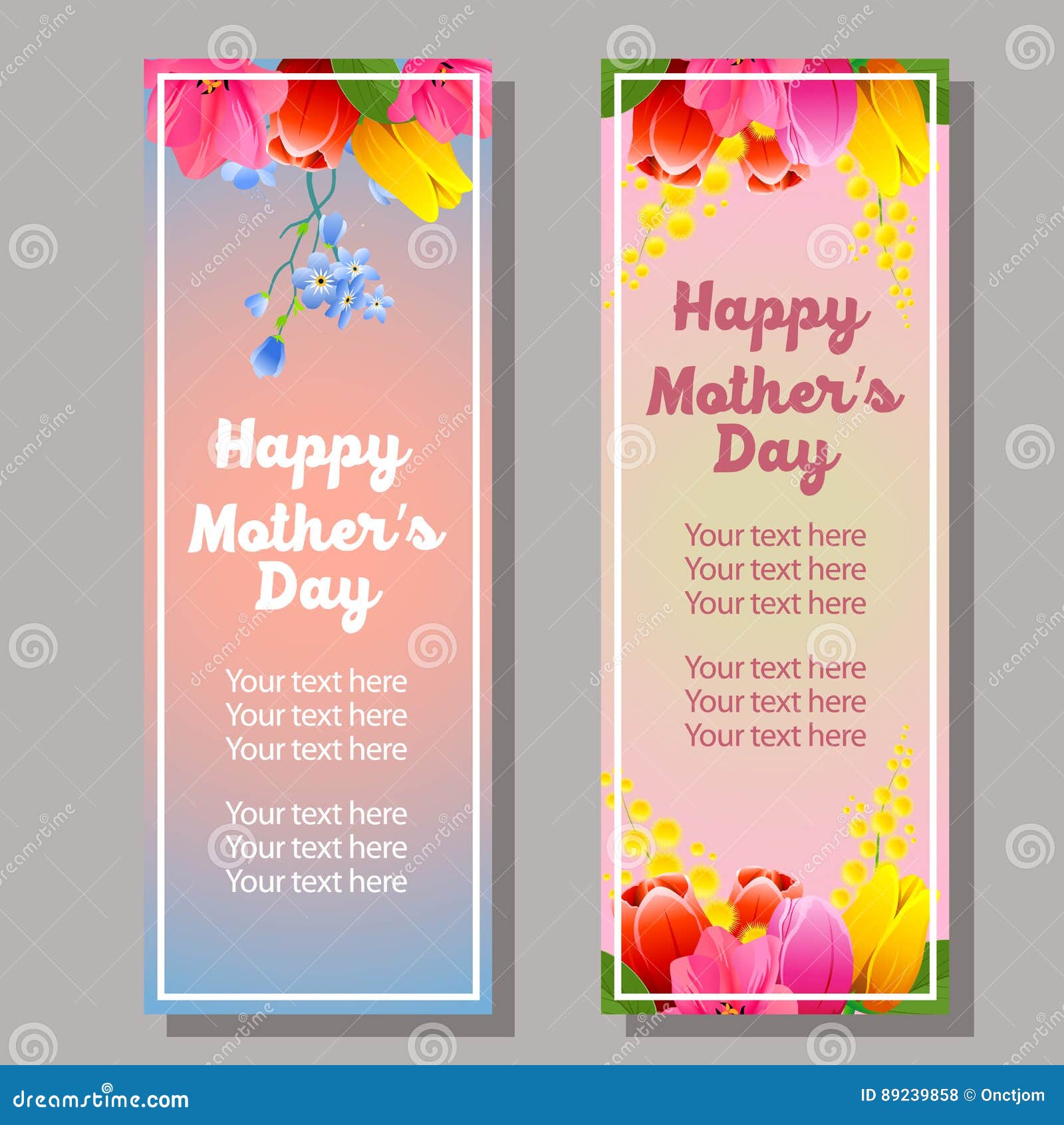 Happy Mother Day Vertical Banner Stock Vector - Illustration of banner ... Happy Mother Day Vertical Banner Stock Vector - Illustration of banner ...
