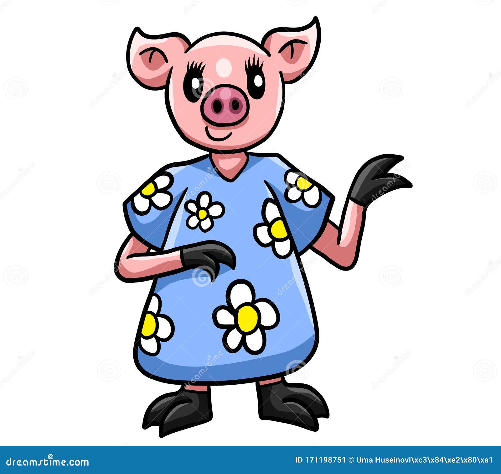 A Very Happy Mother Pig stock illustration. Illustration of isolated ...