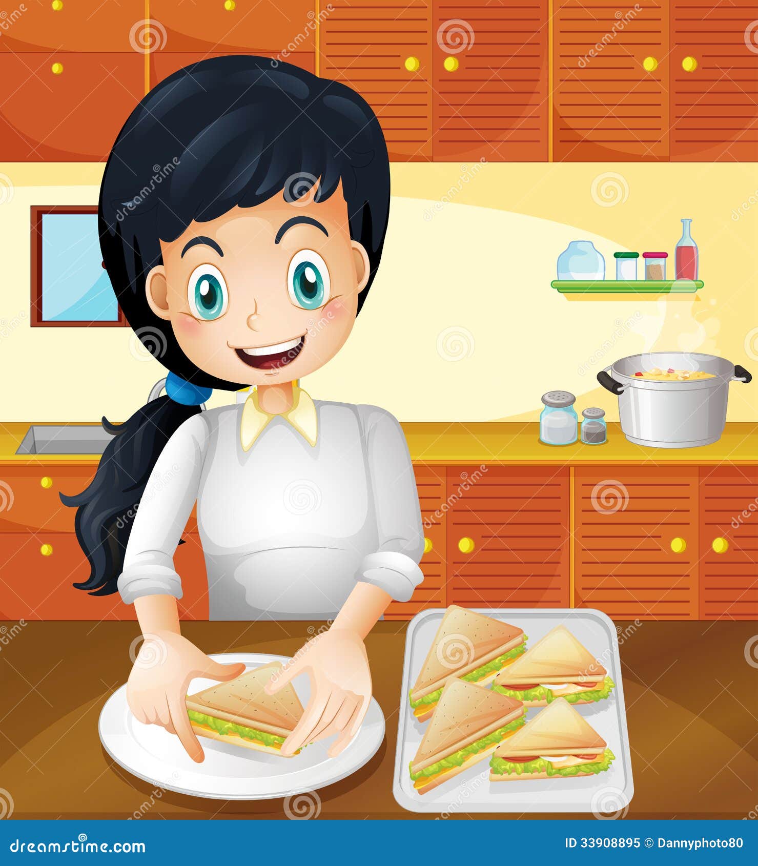 Mother Preparing Breakfast - Boiled Egg Royalty-Free Cartoon ...