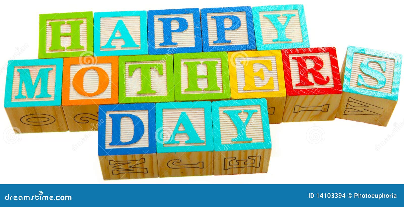 Happy Mother s Day Blocks stock photo. Image of woman - 14103394