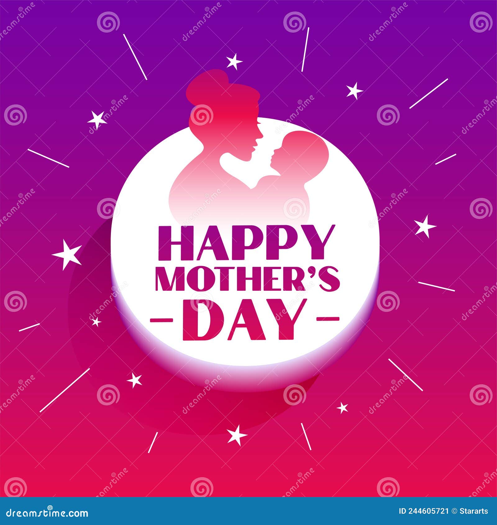 Happy Mother`s Day Celebration Poster Design Stock Vector ...