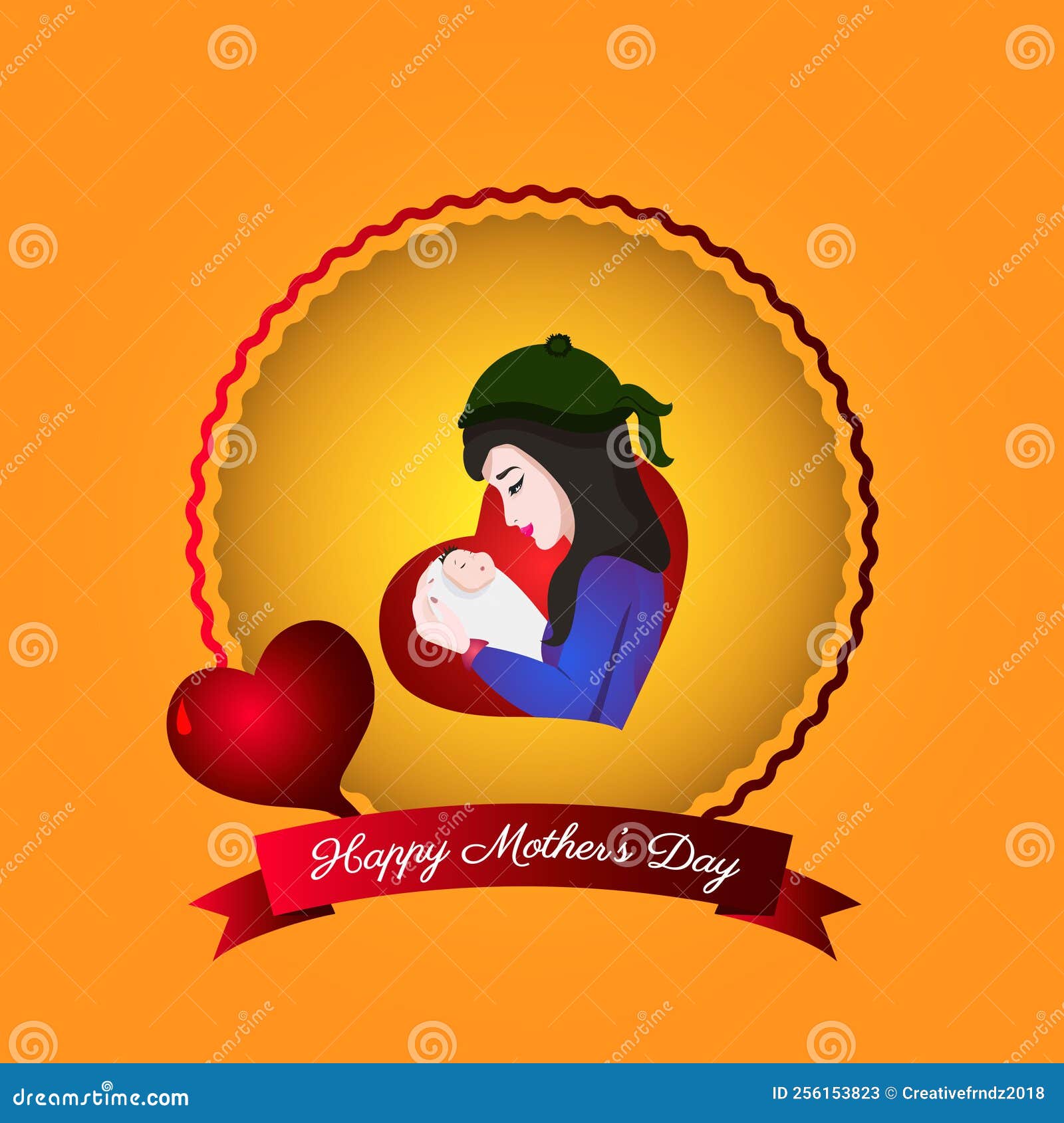 Happy Mother S Day Greeting Card Design Stock Vector Illustration Of