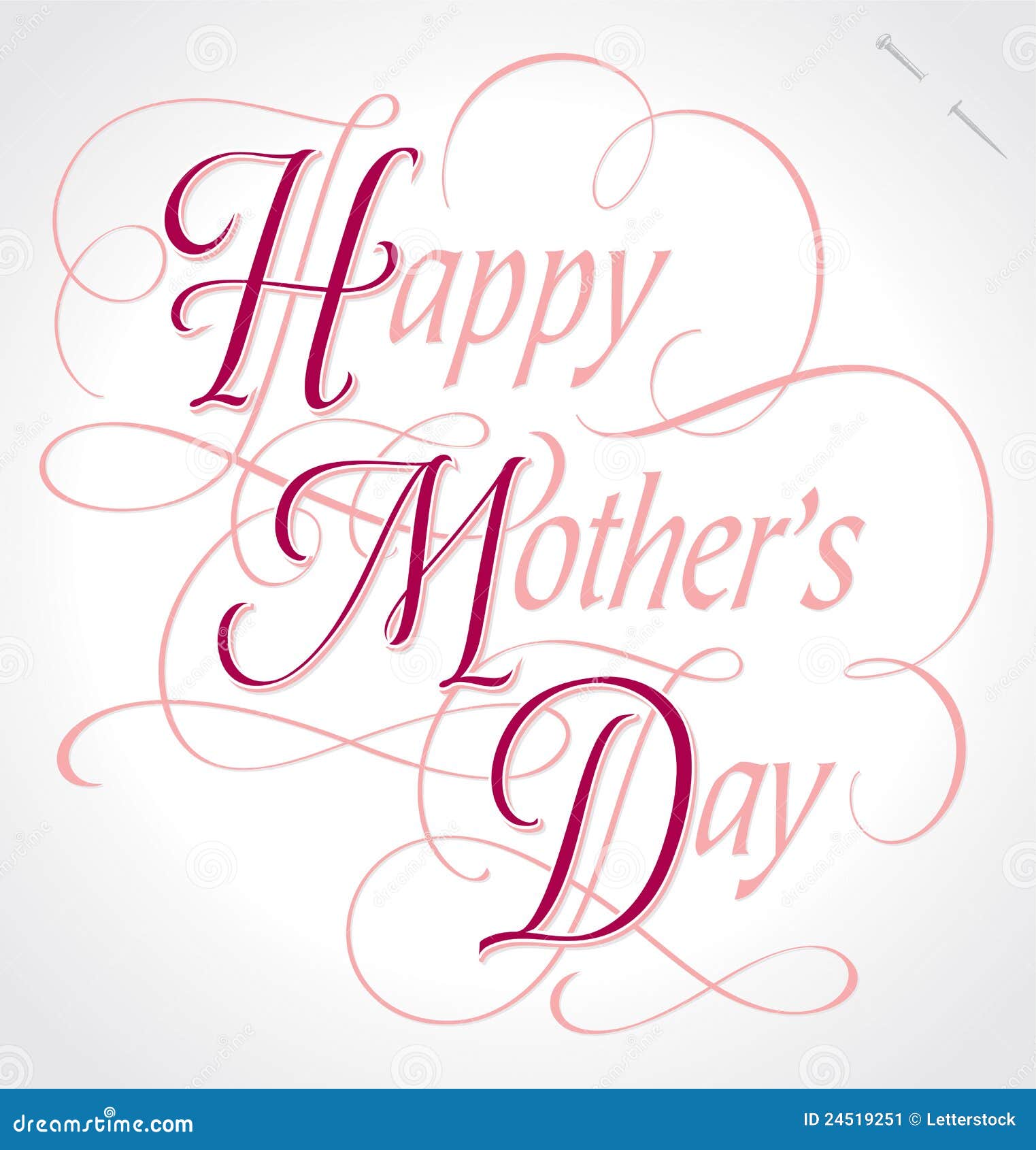 Happy Mothers Day Hand Lettering Vector Stock Vector Illustration