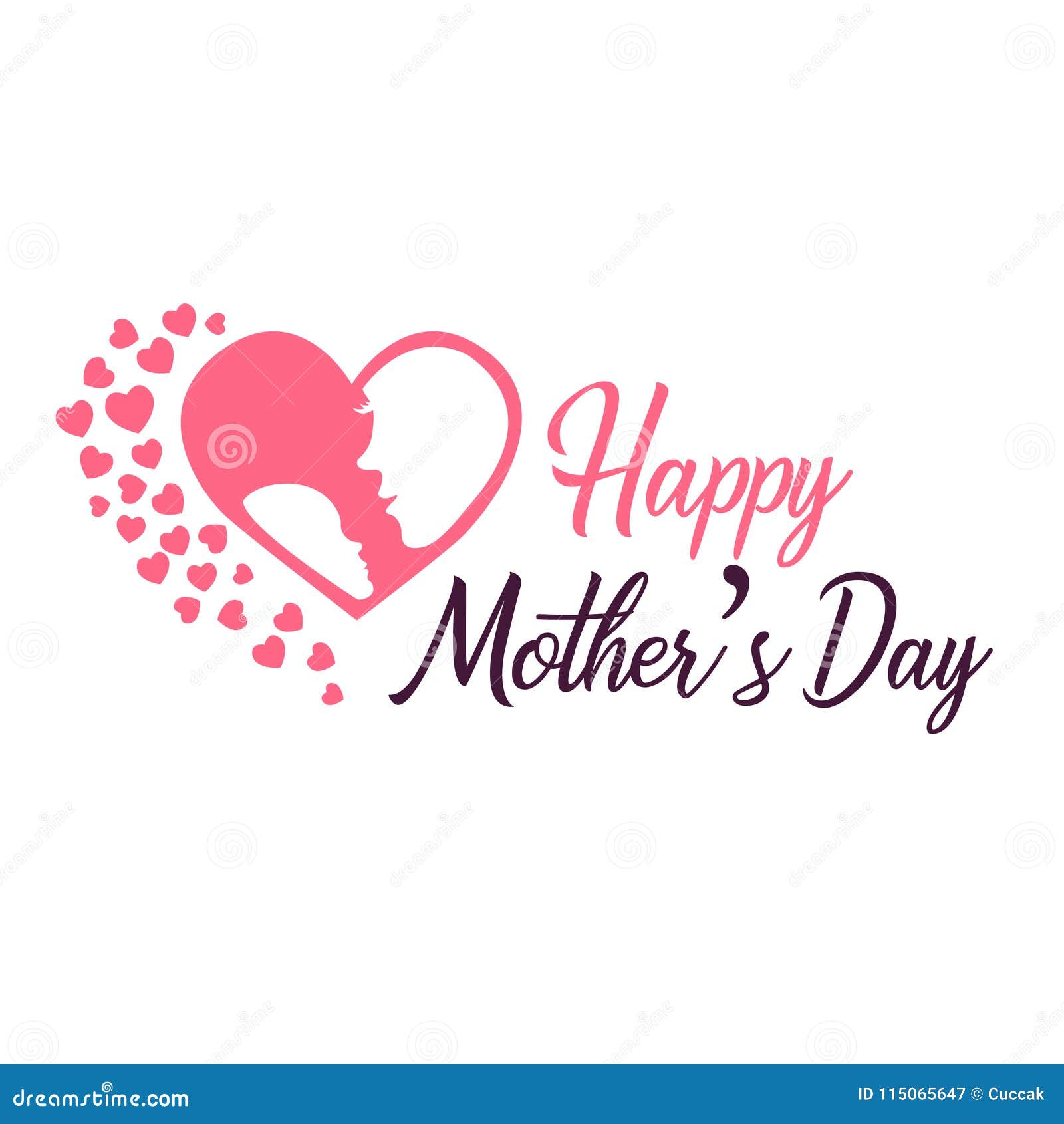 Happy Mother`s Day Logo Design Stock Vector - Illustration of ...