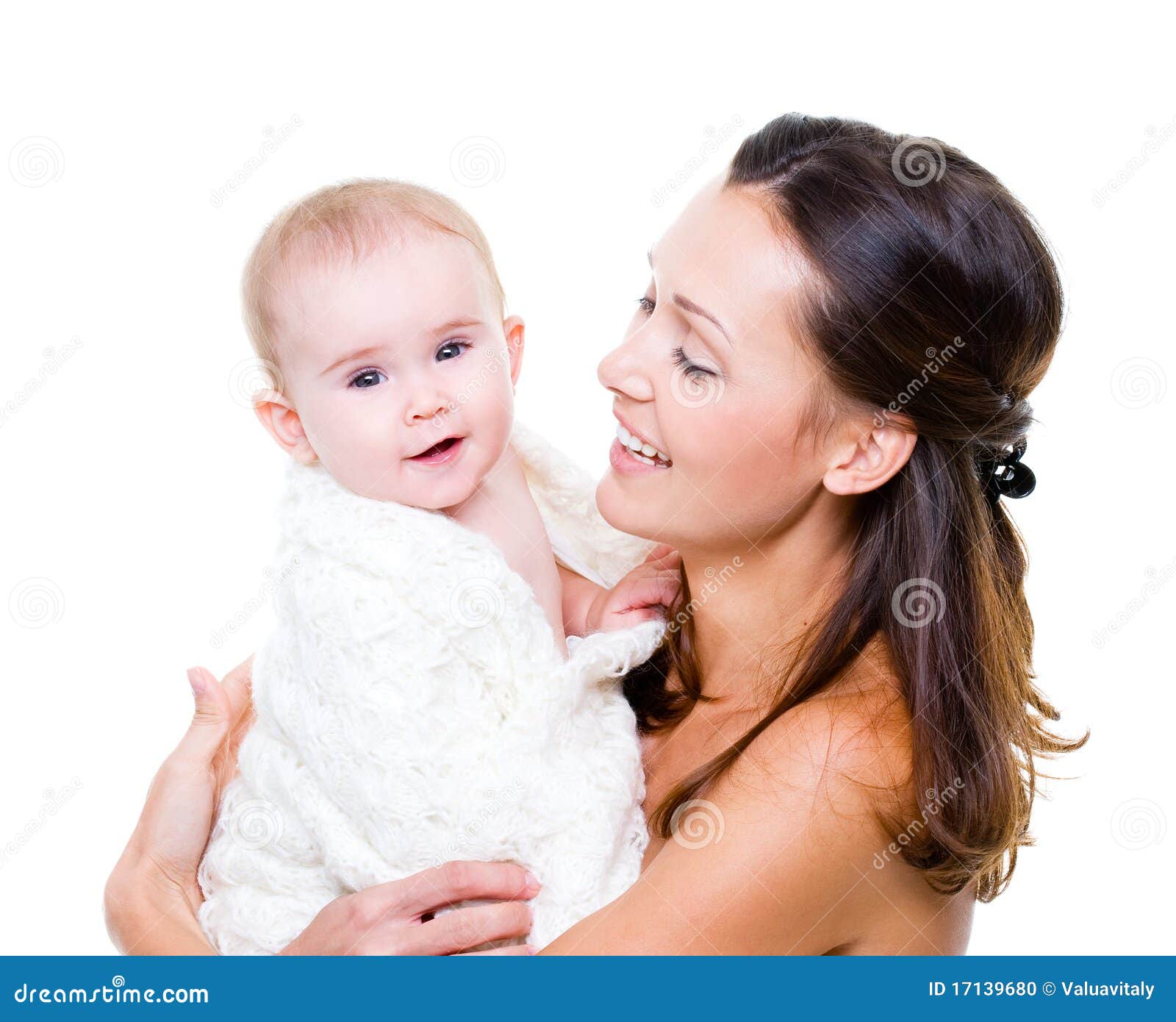 Happy Mother with Smiling Baby Stock Photo - Image of motherhood, face ...