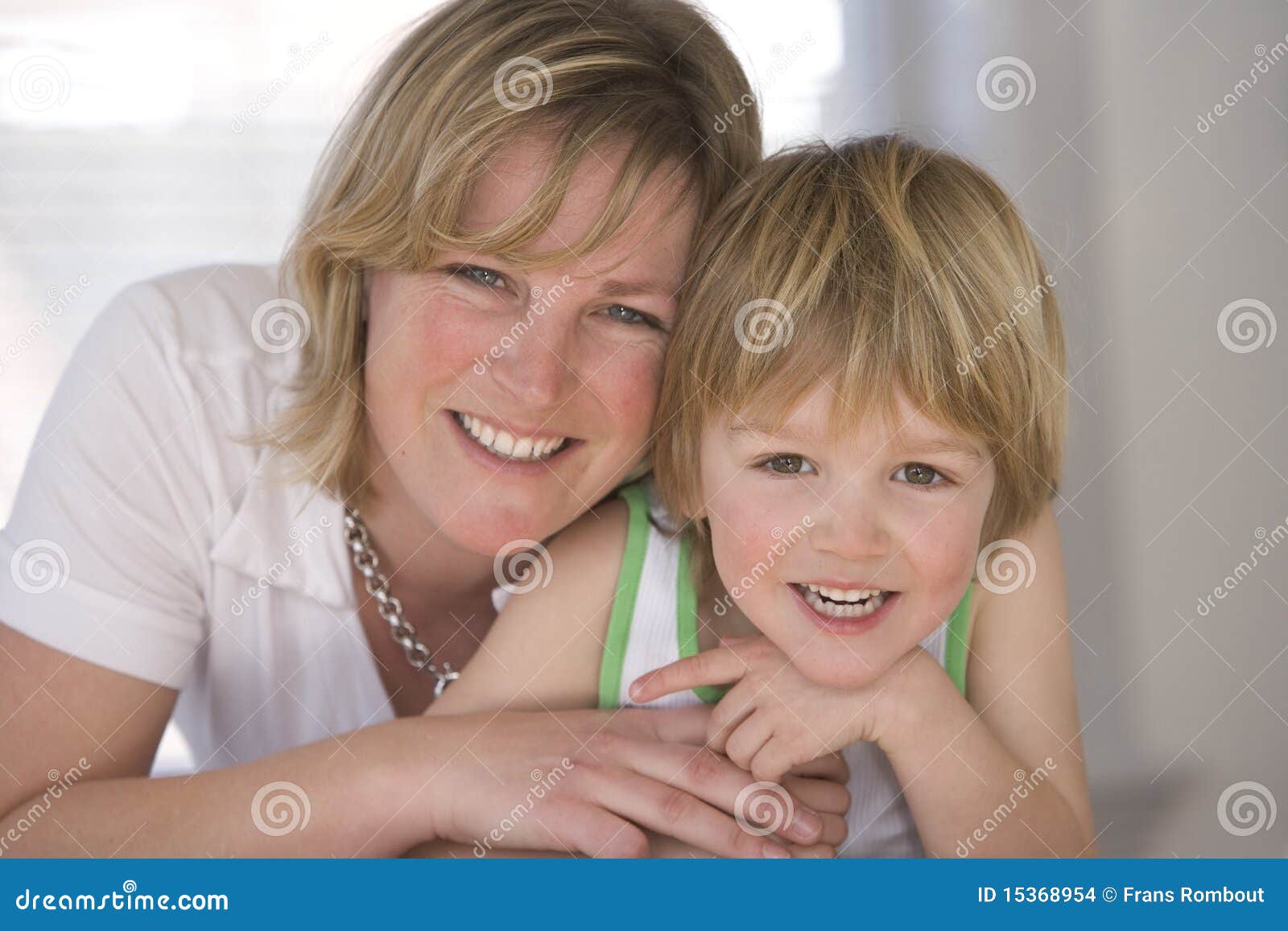 Happy Mother and Son stock photo. Image of portrait, together - 15368954