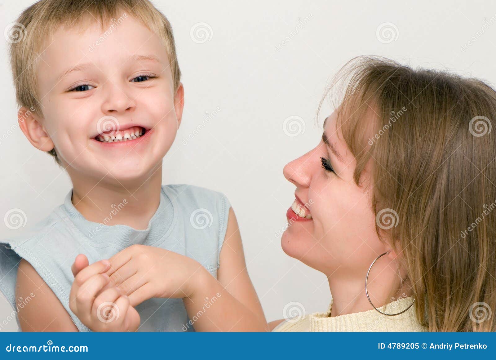 Happy Mother with the Son. Emotions Stock Image - Image of family ...