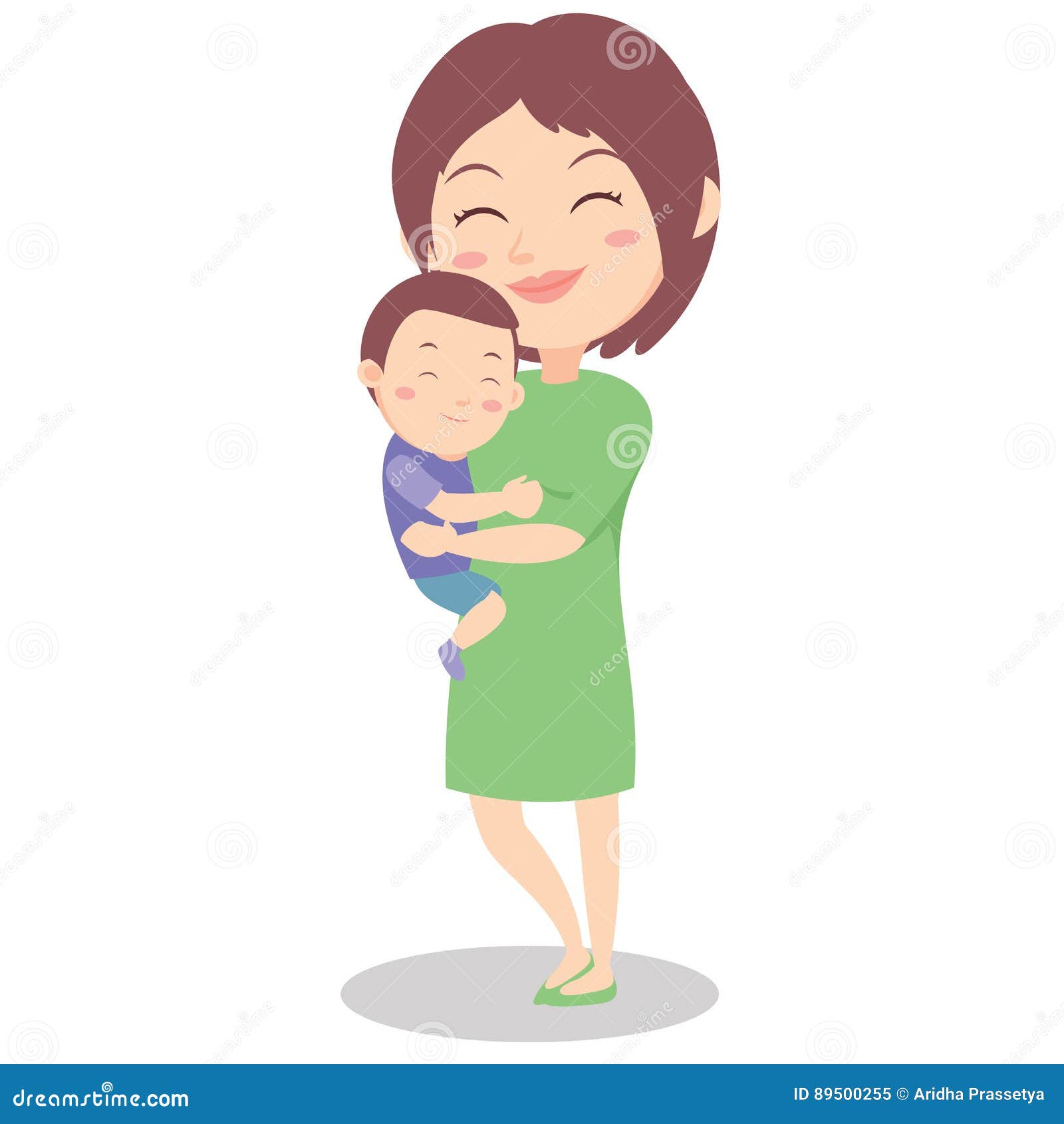 Happy Mother Style Character Stock Vector - Illustration of cook ...