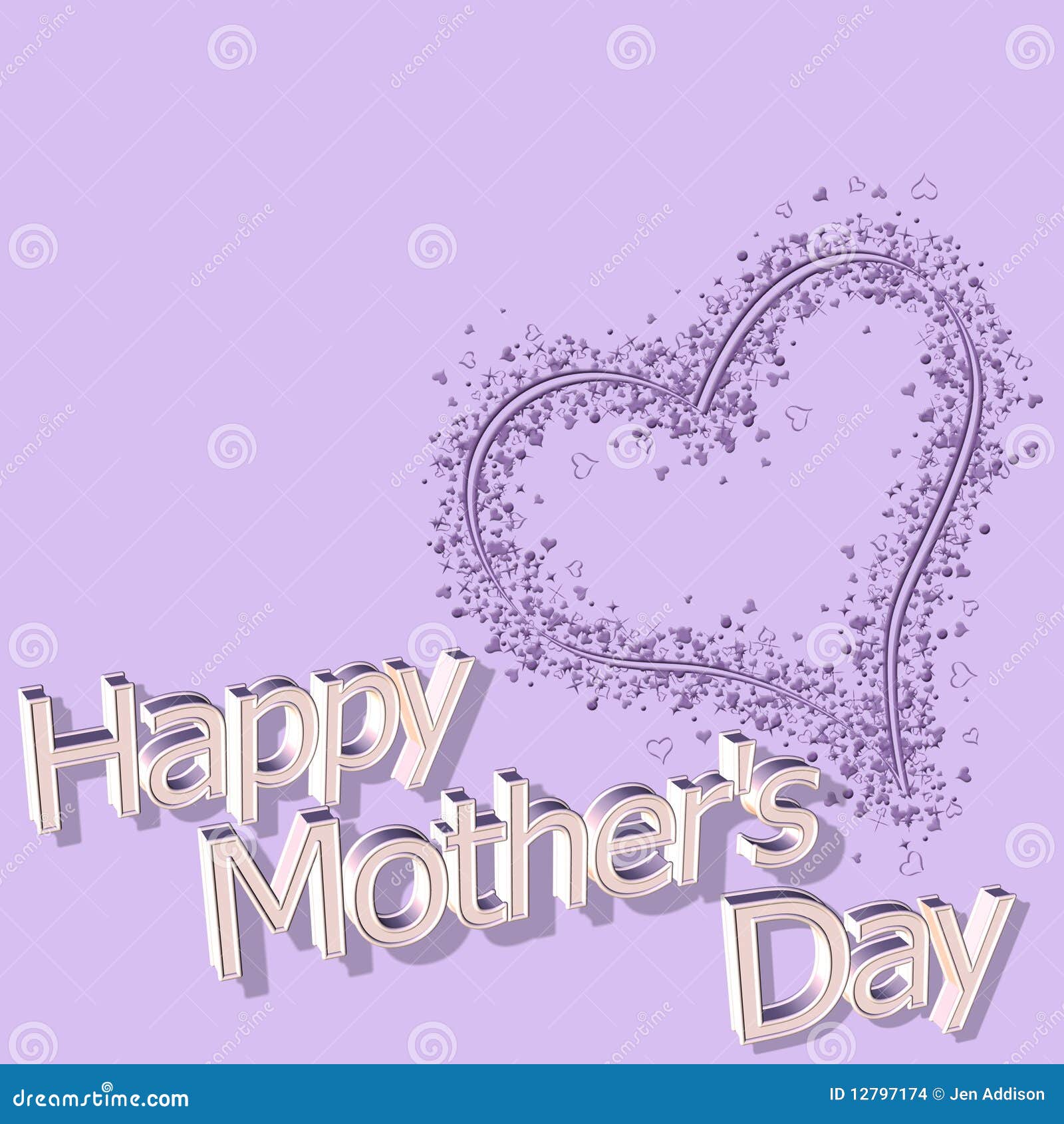 Happy Mothers Day 14th March Stock Illustration - Illustration of ...