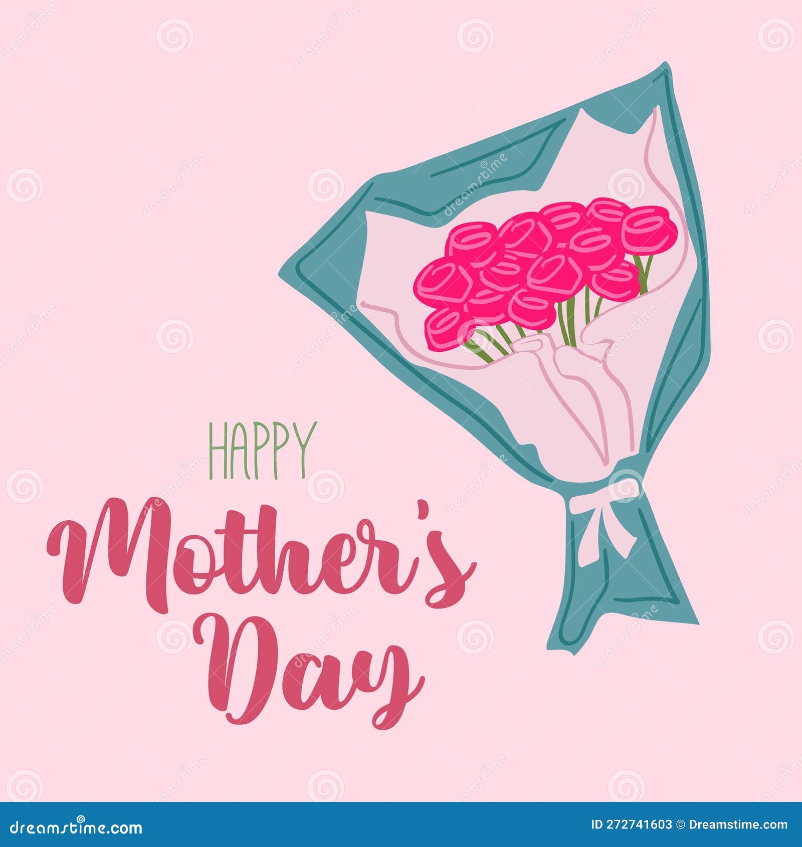Happy Mothers Day Greeting Card Mother S Day Calligraphy Card Poster