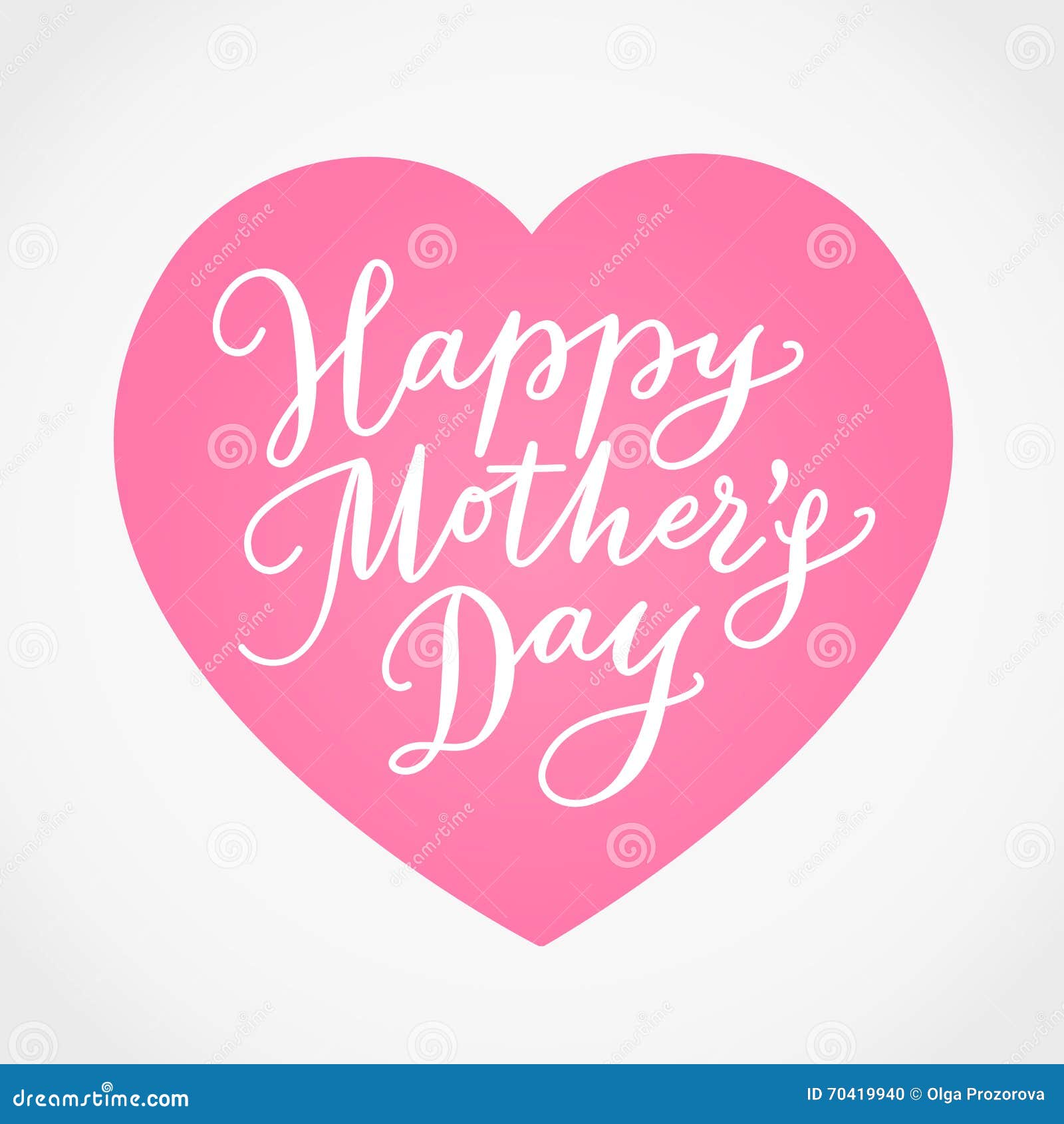 Happy Mothers Day Hand Drawn Lettering Stock Vector Illustration Of