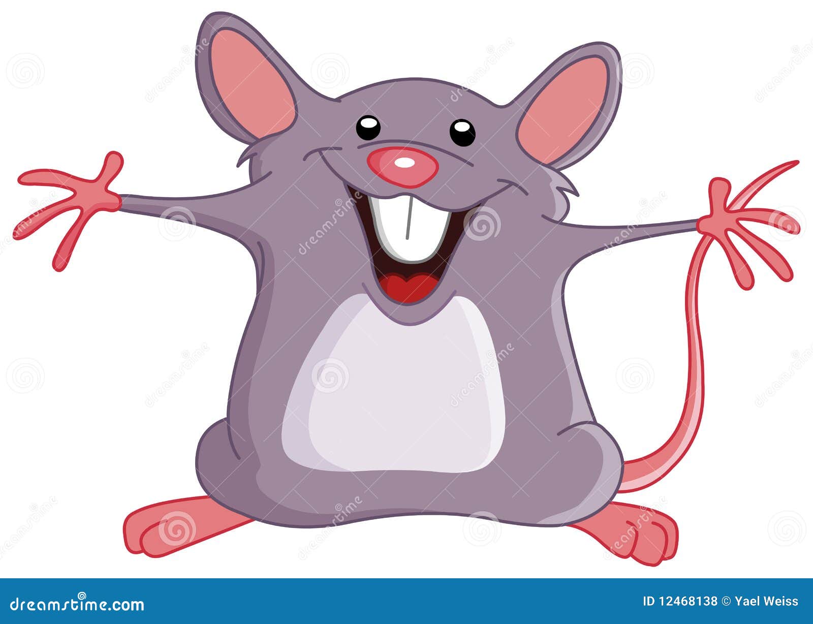 Happy mouse stock vector. Illustration of small, playful - 12468138