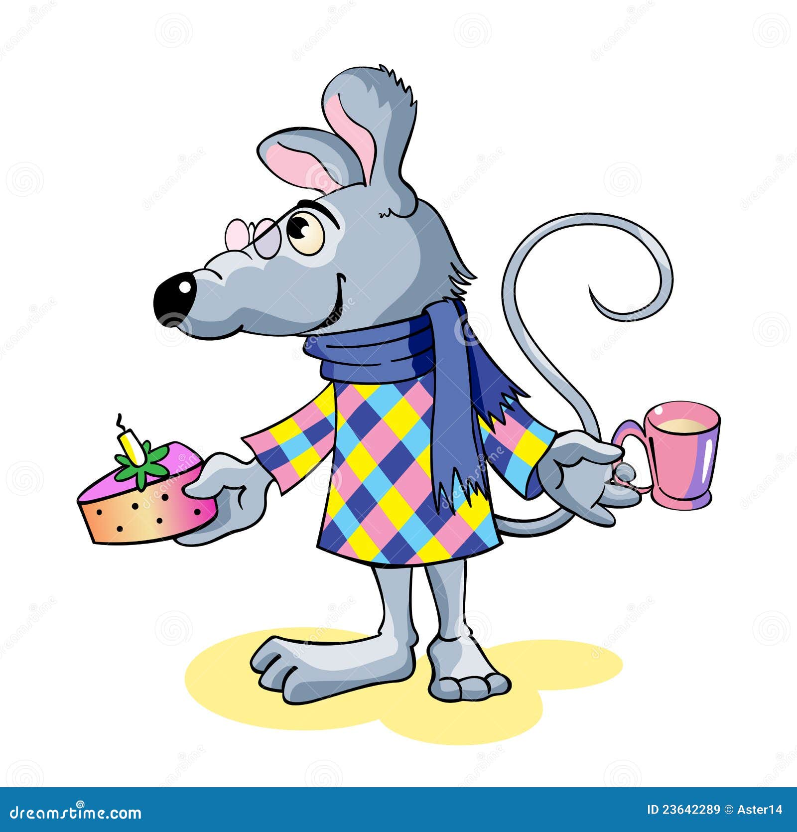 Happy Mouse Portrait: Playful Black And White Drawing By Vicente Romero ...