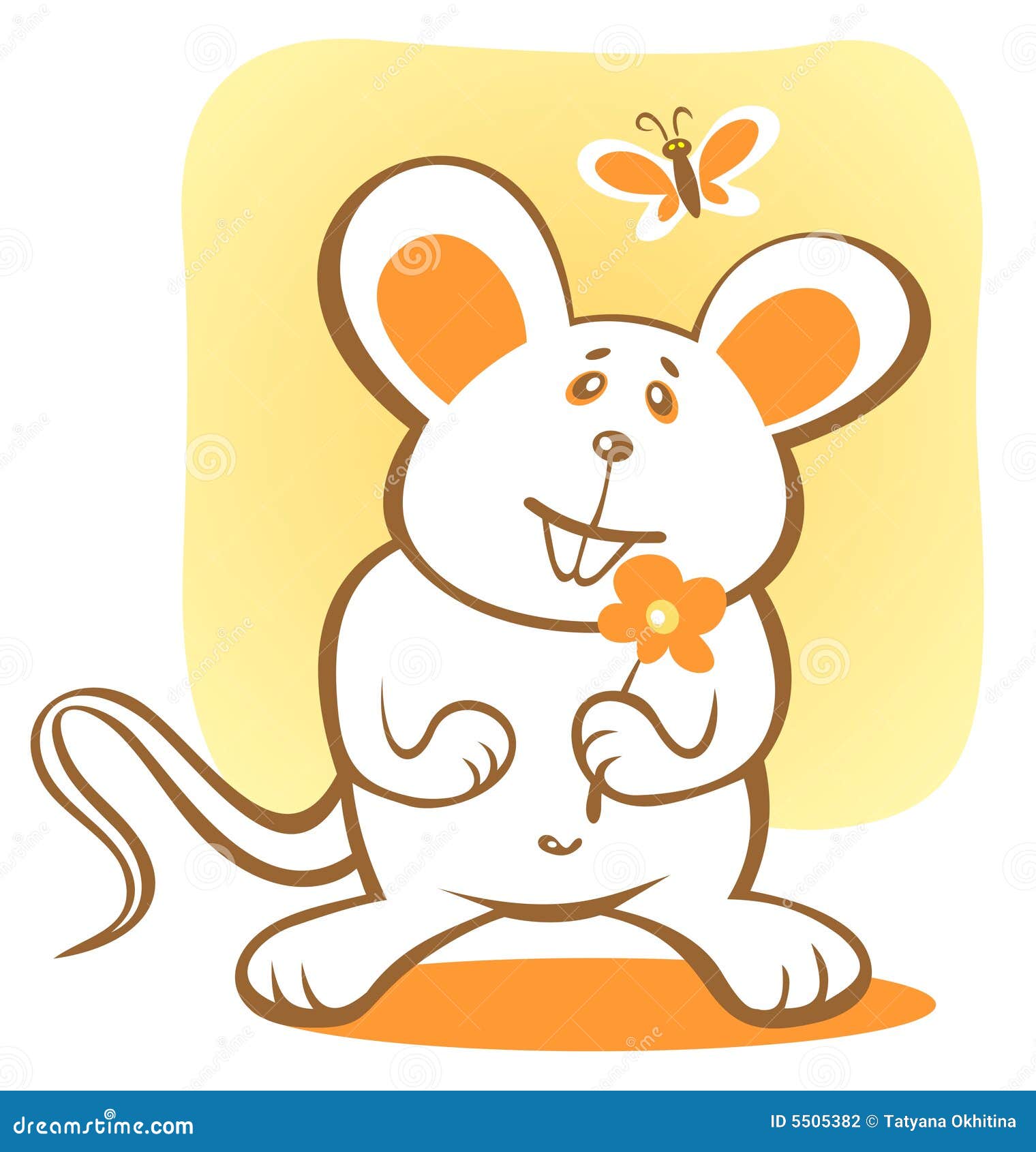 Happy mouse stock vector. Illustration of gold, stylization - 5505382