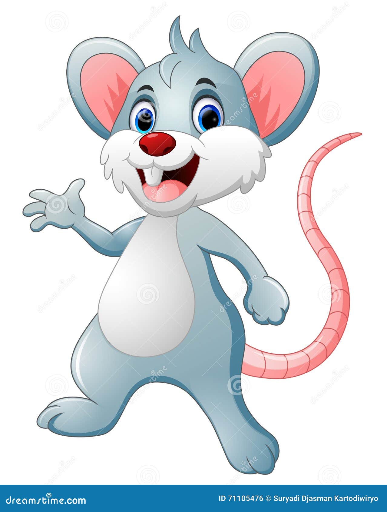 Happy mouse cartoon stock vector. Illustration of ears - 71105476