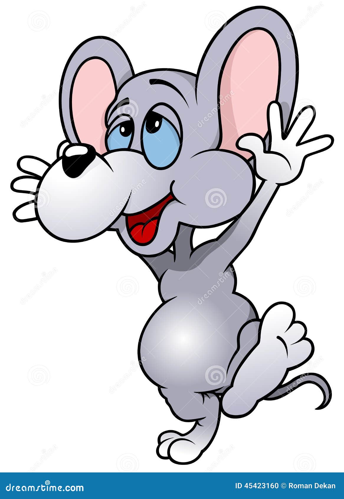 Happy Mouse stock vector. Illustration of isolate, adorable - 45423160