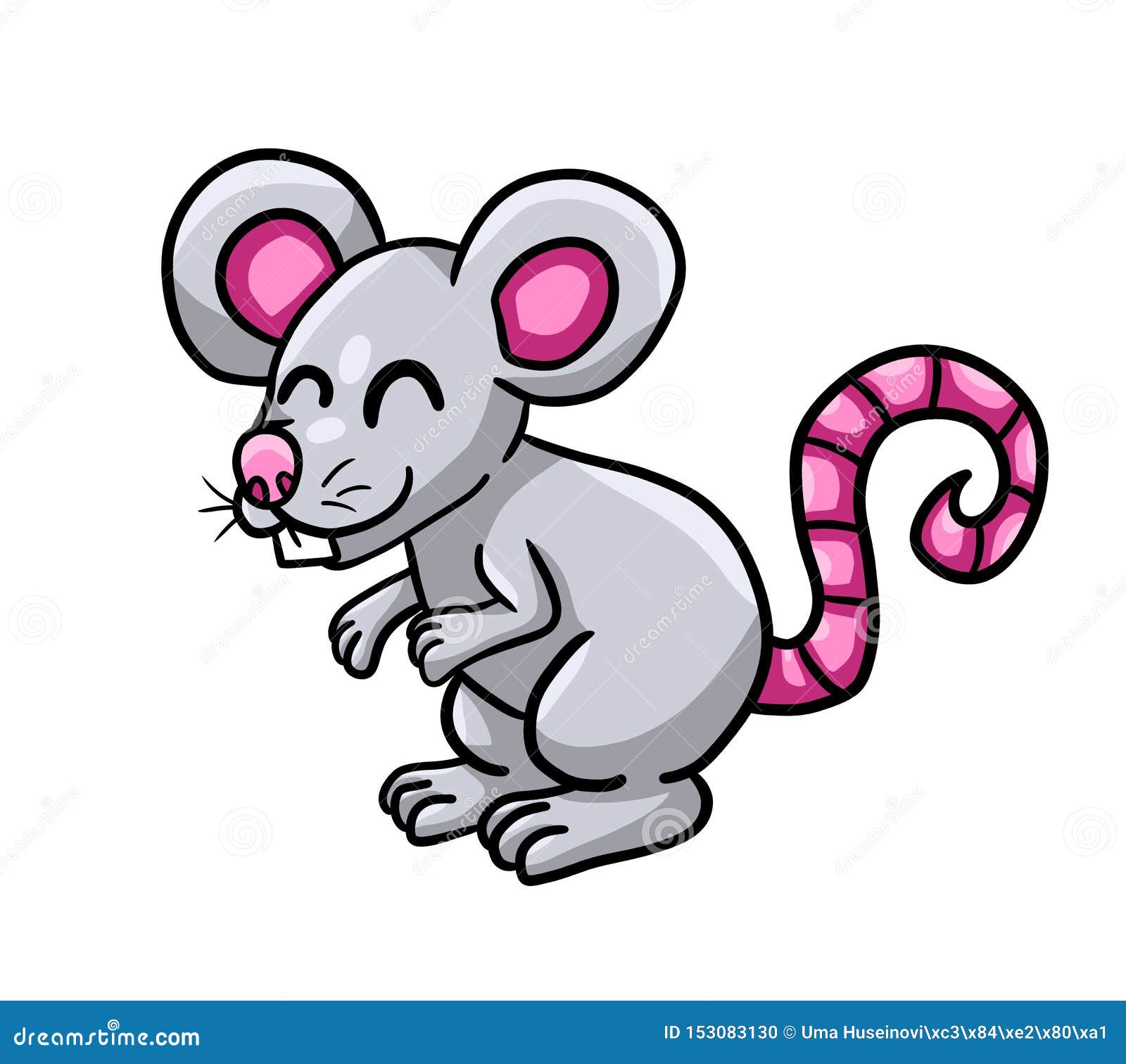 Really Happy Little Mouse stock illustration. Illustration of graphic ...