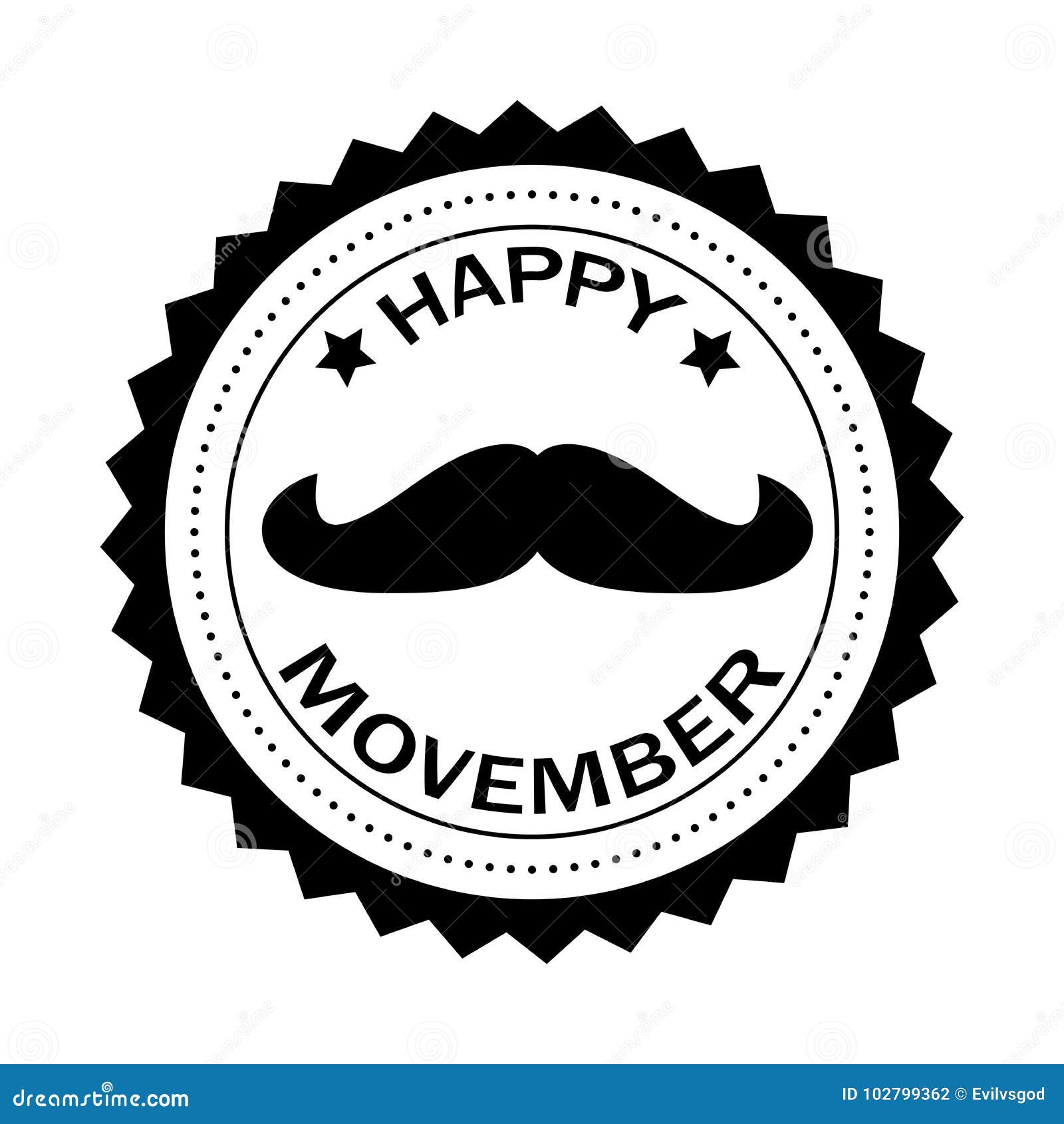 Happy Movember stock vector. Illustration of poster - 102799362