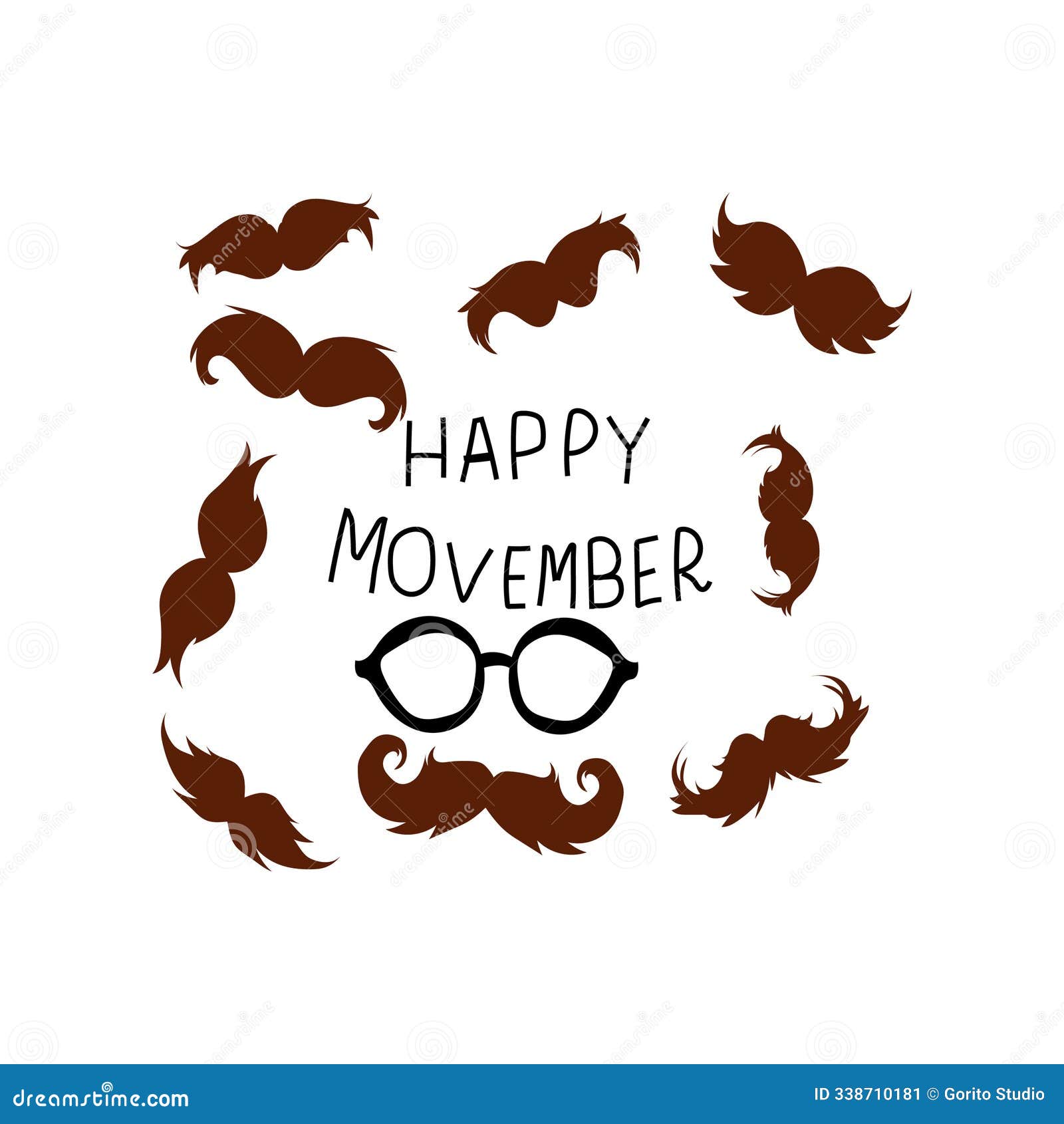 Happy Movember Design Vector Illustration Stock Vector - Illustration ...