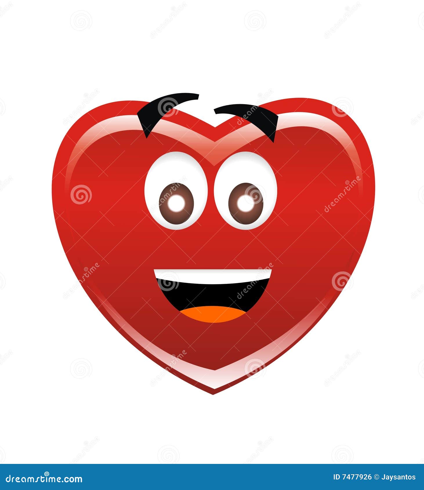 Happy Mr Heart stock vector. Illustration of passion, happy - 7477926
