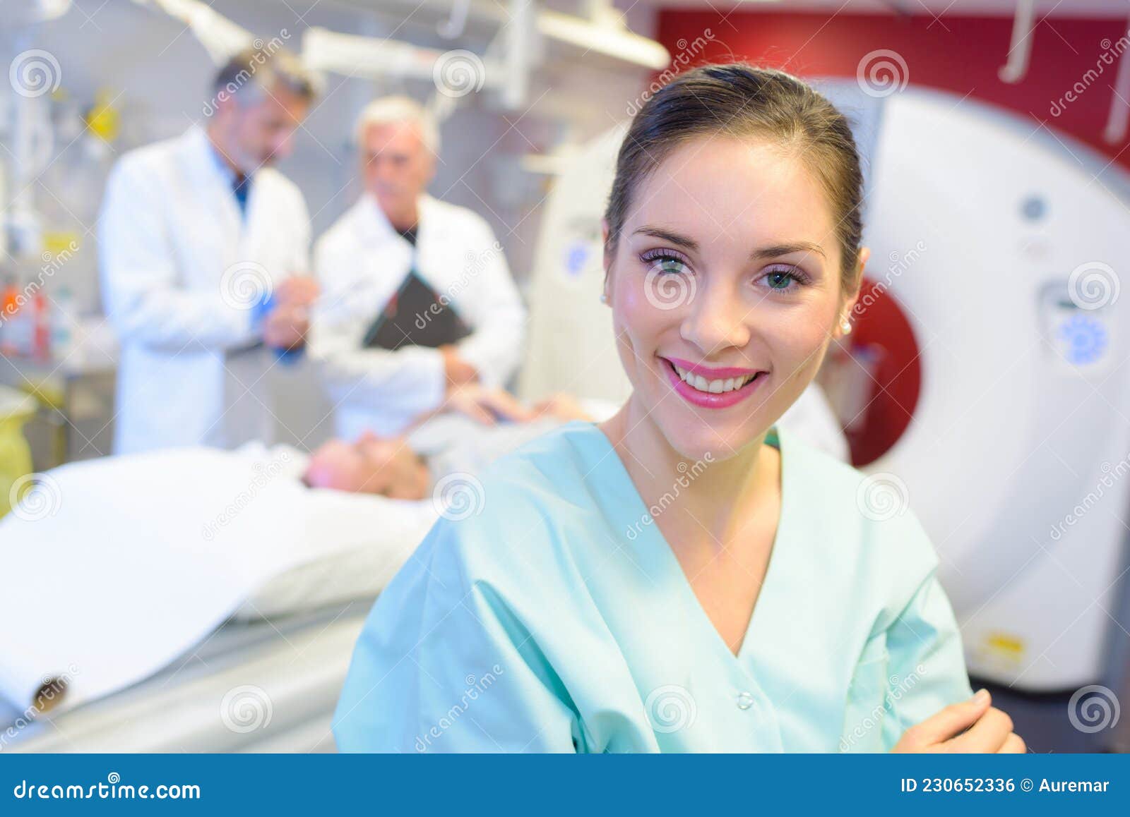 Happy Mri Technologist Posing Stock Photo - Image of dimensional ...