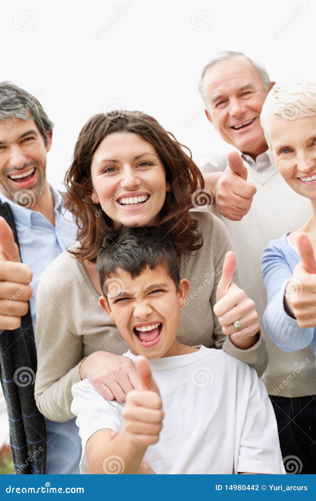Happy Multi Generational Family Stock Photo - Image of grandfather ...