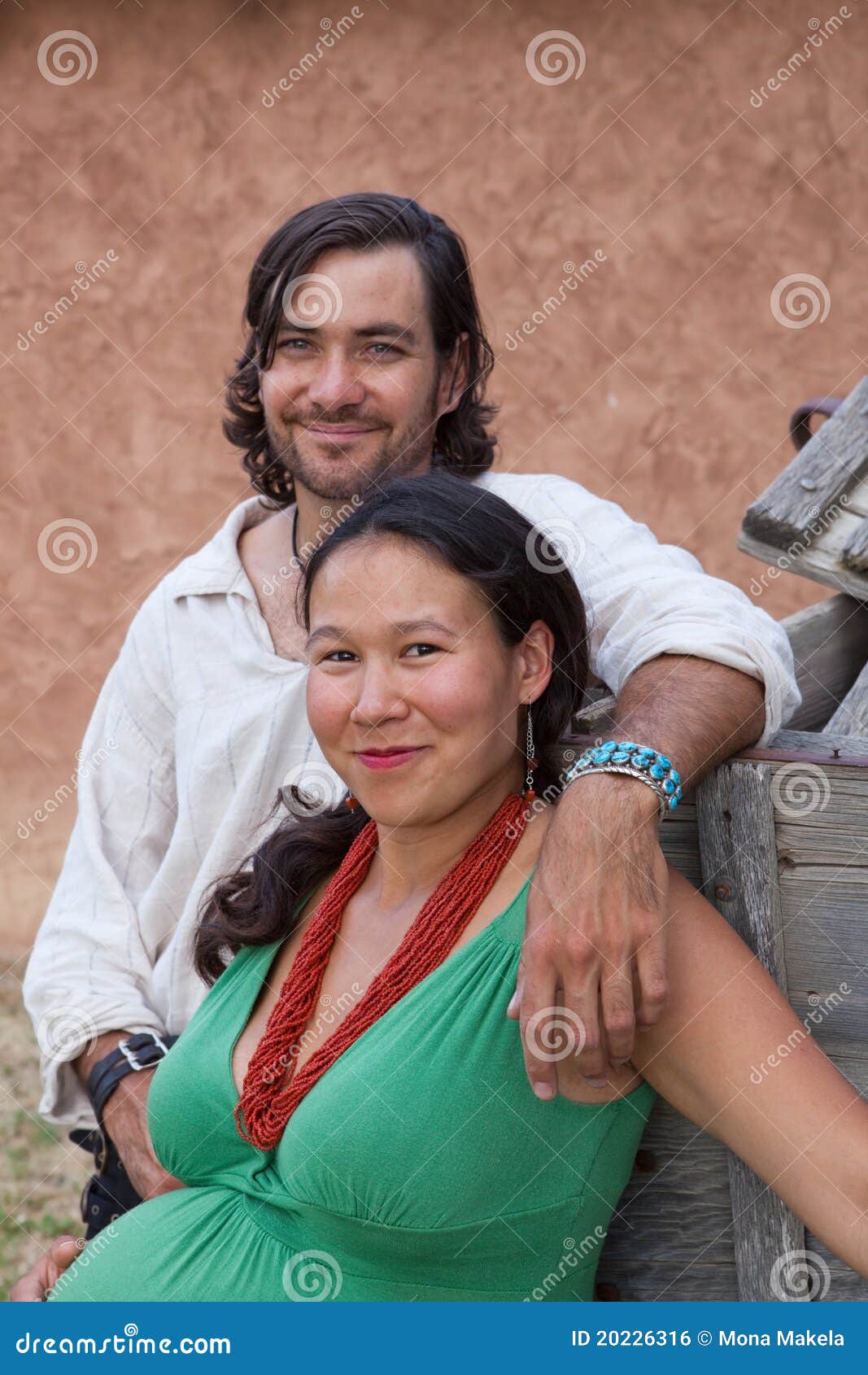 Happy multicultural couple stock photo. Image of father - 20226316