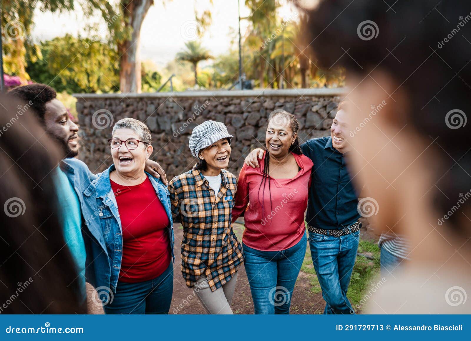 Happy Multigenerational Group of People with Different Ethnicities ...
