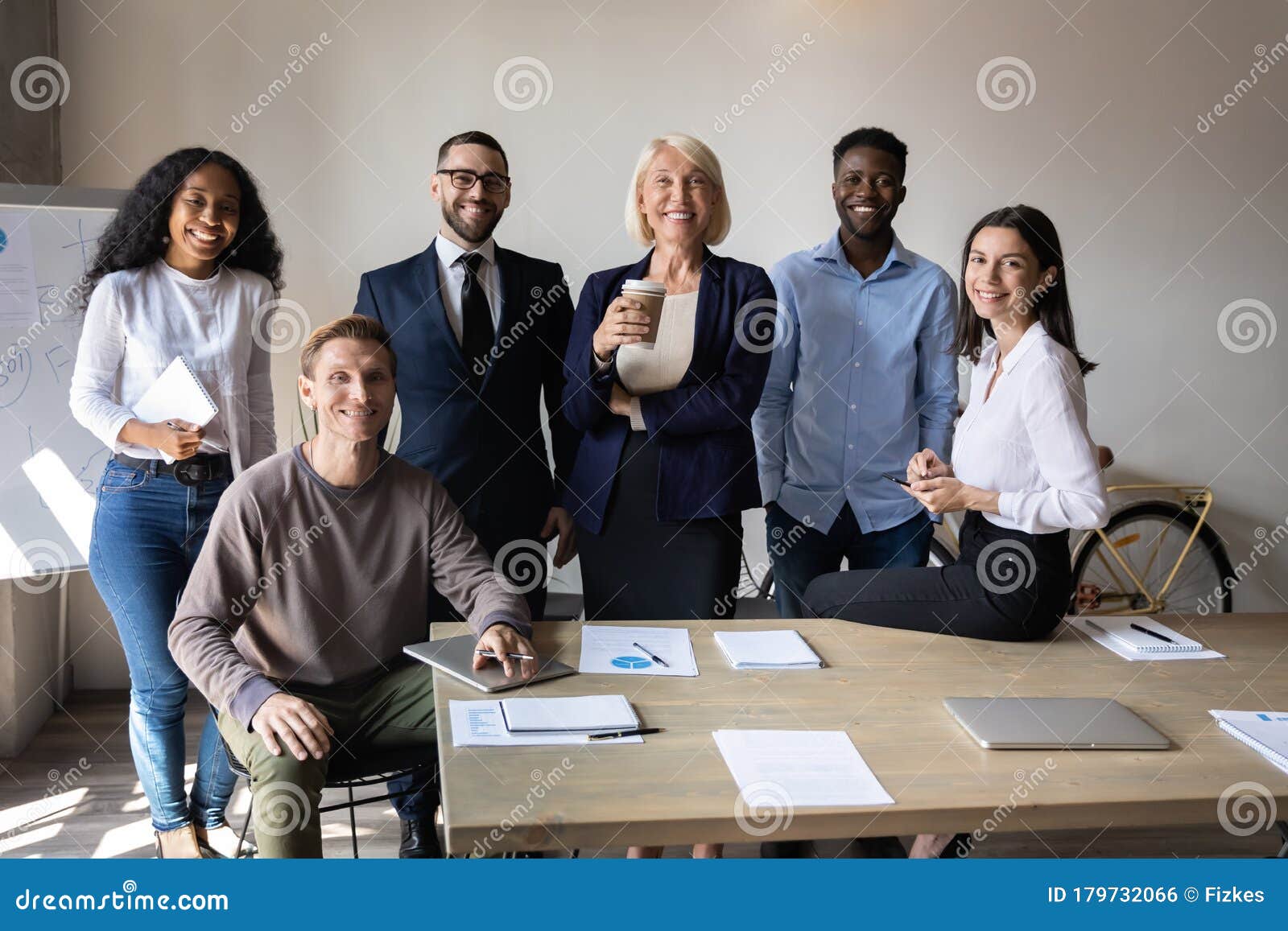 Group Picture of Happy Multiracial Team Posing Together Stock Photo ...