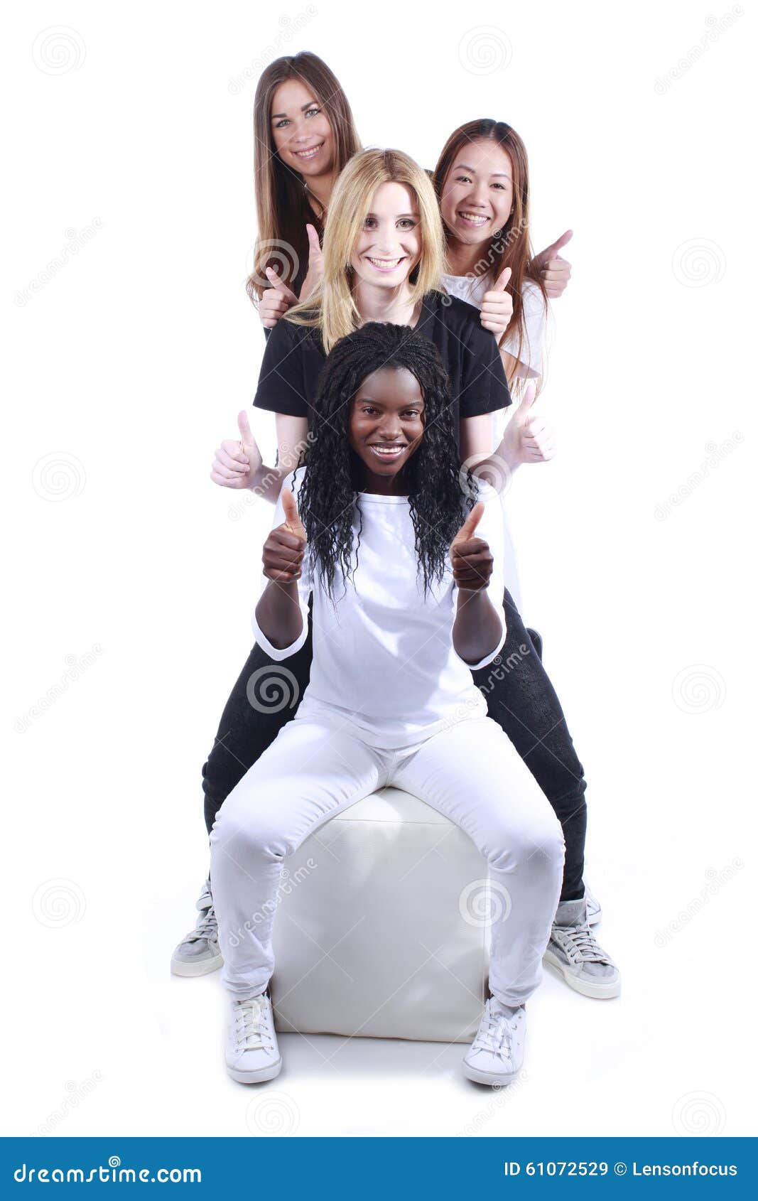 Happy Multiracial Women Isolated Stock Image - Image of world, happy ...