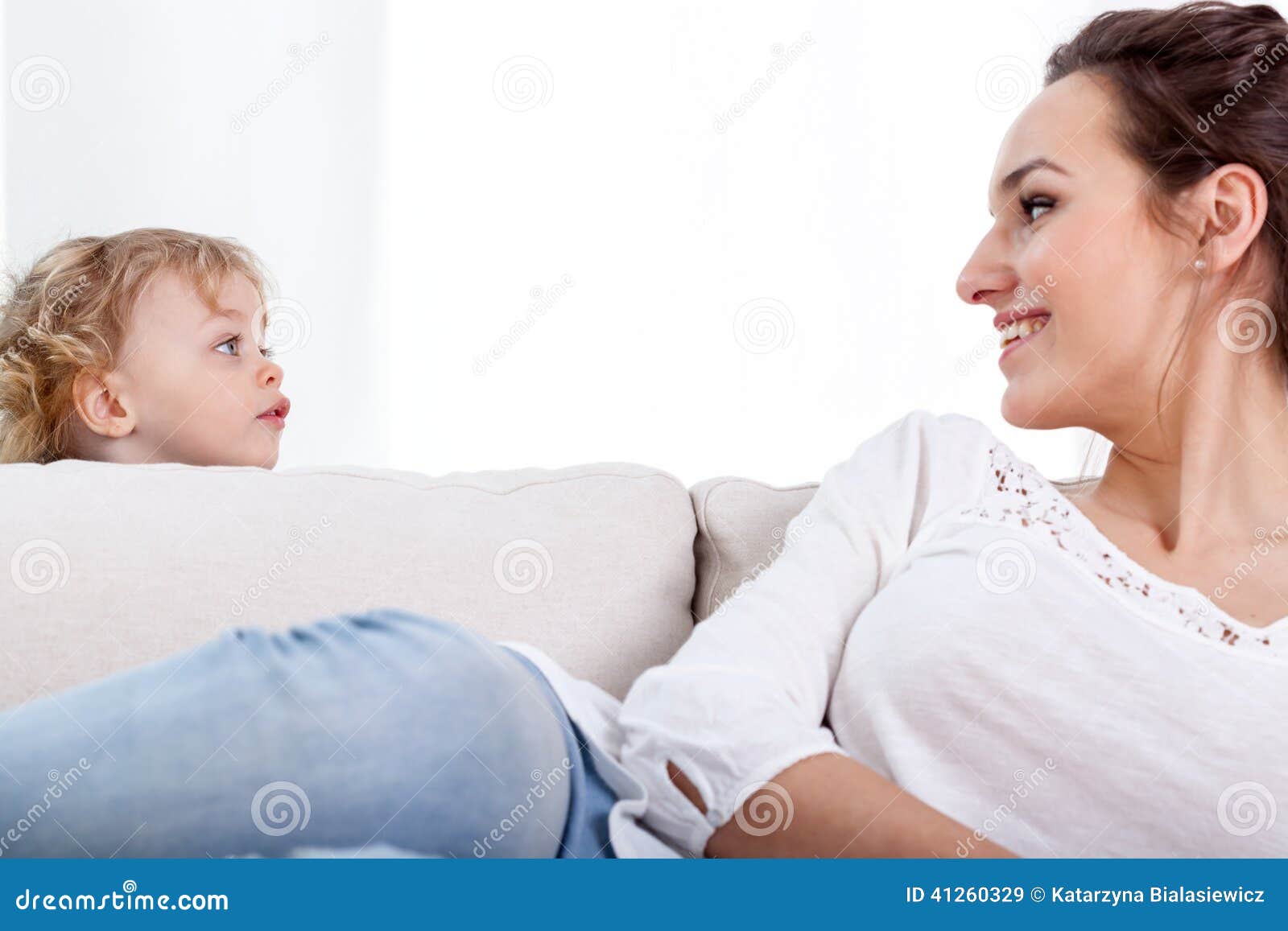 Happy Mum and Her Cute Baby Stock Image - Image of mother, happiness ...