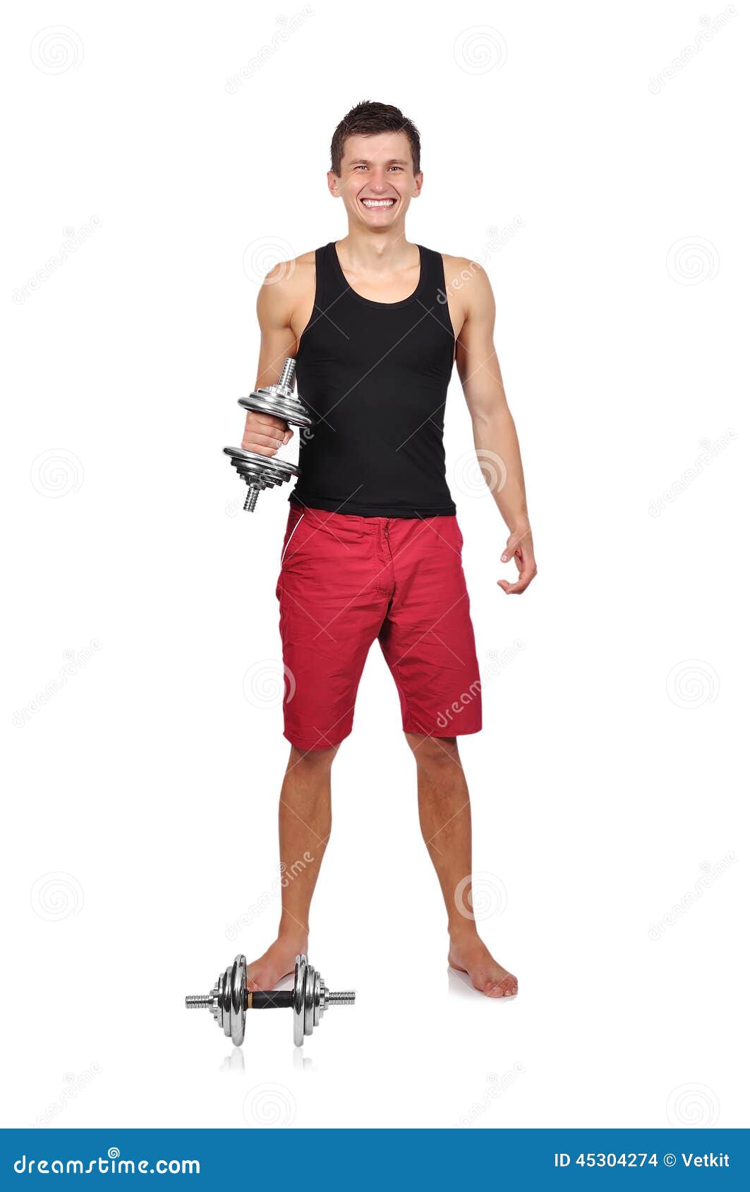 Happy muscular man stock photo. Image of diet, body, lifting - 45304274