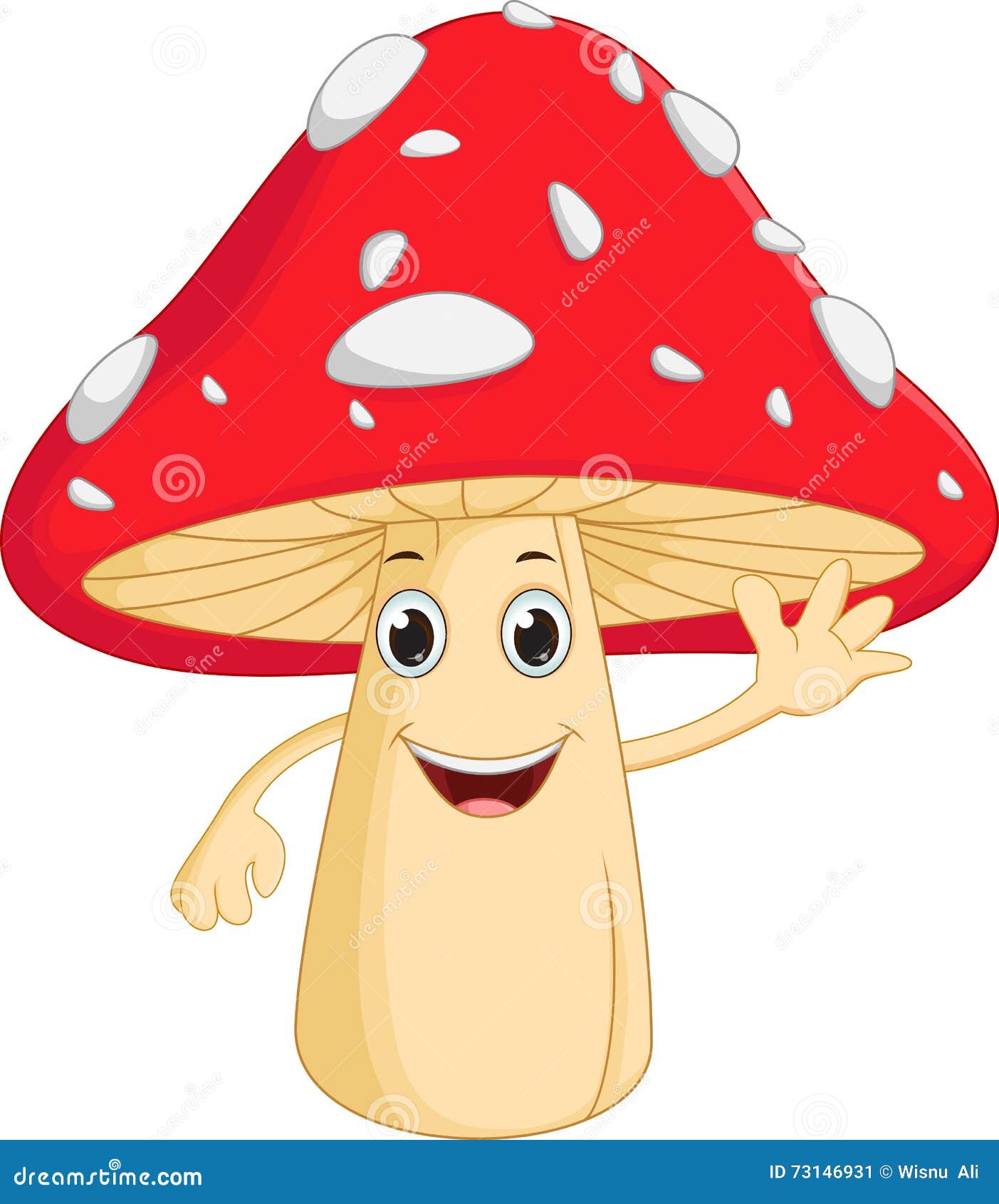 Cartoon Happy Mushroom | CartoonDealer.com #65655227