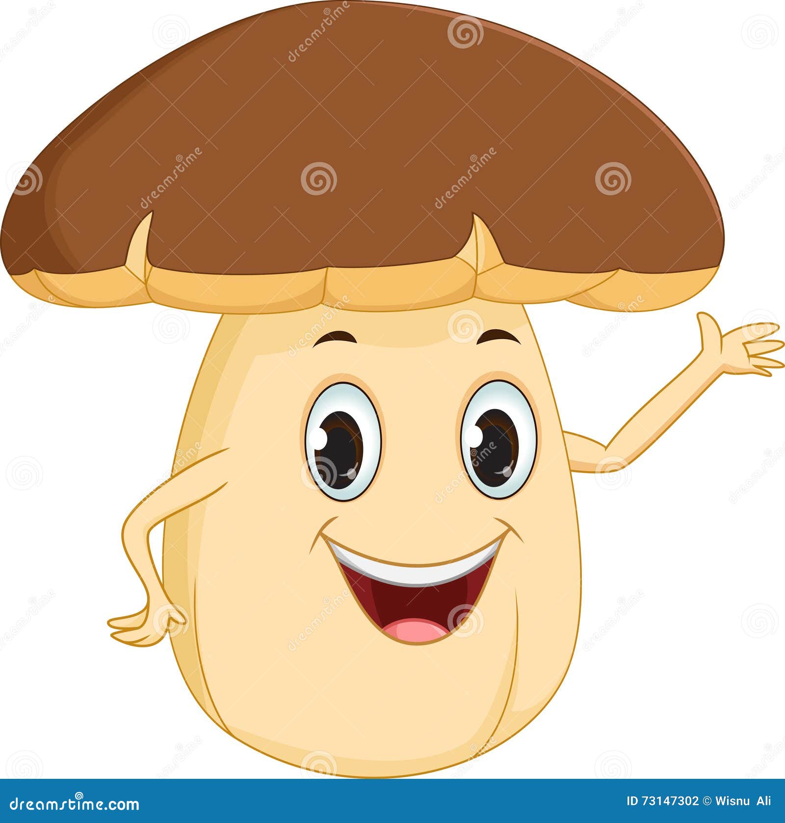 Happy Mushroom Cartoon | CartoonDealer.com #73146931