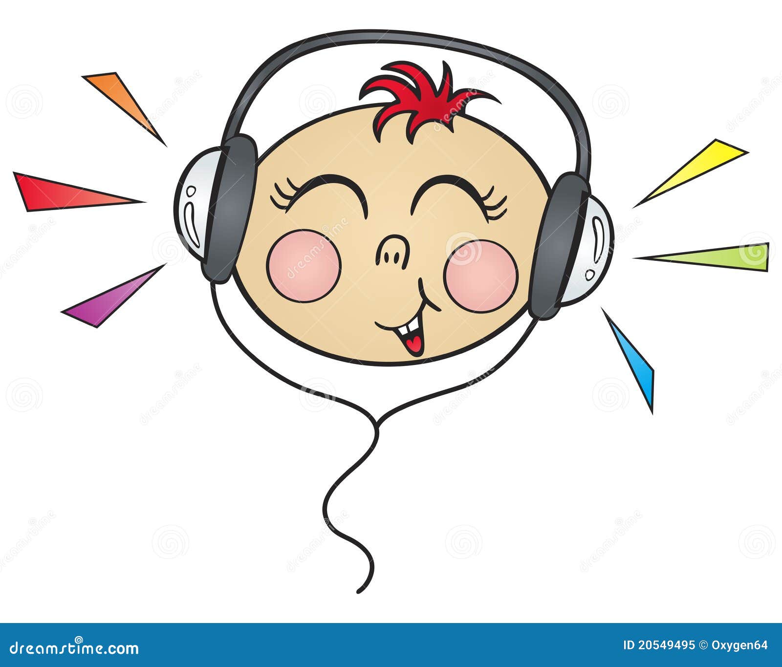 Happy music stock vector. Illustration of sound, face - 20549495
