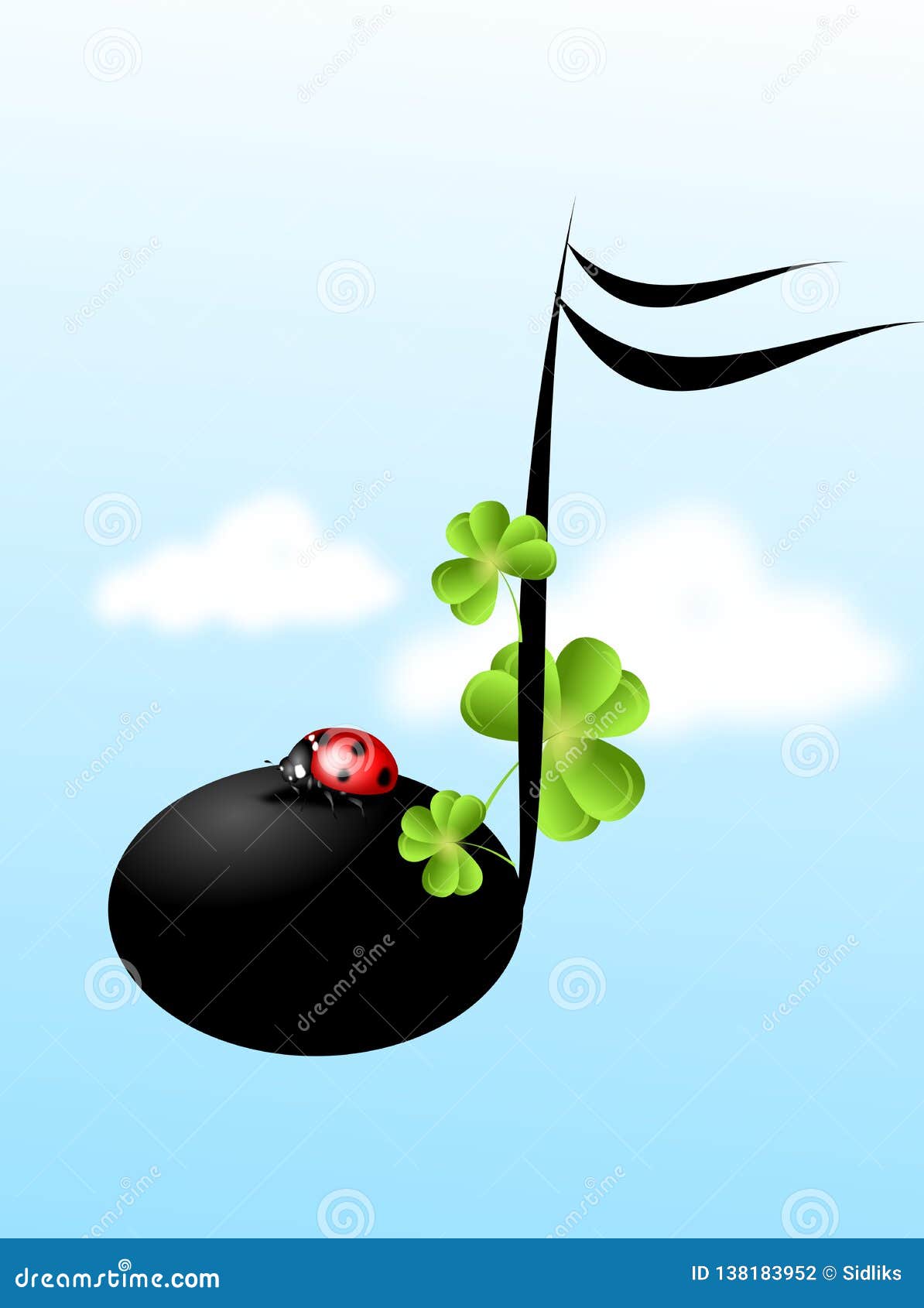 Happy music note stock illustration. Illustration of concert - 138183952