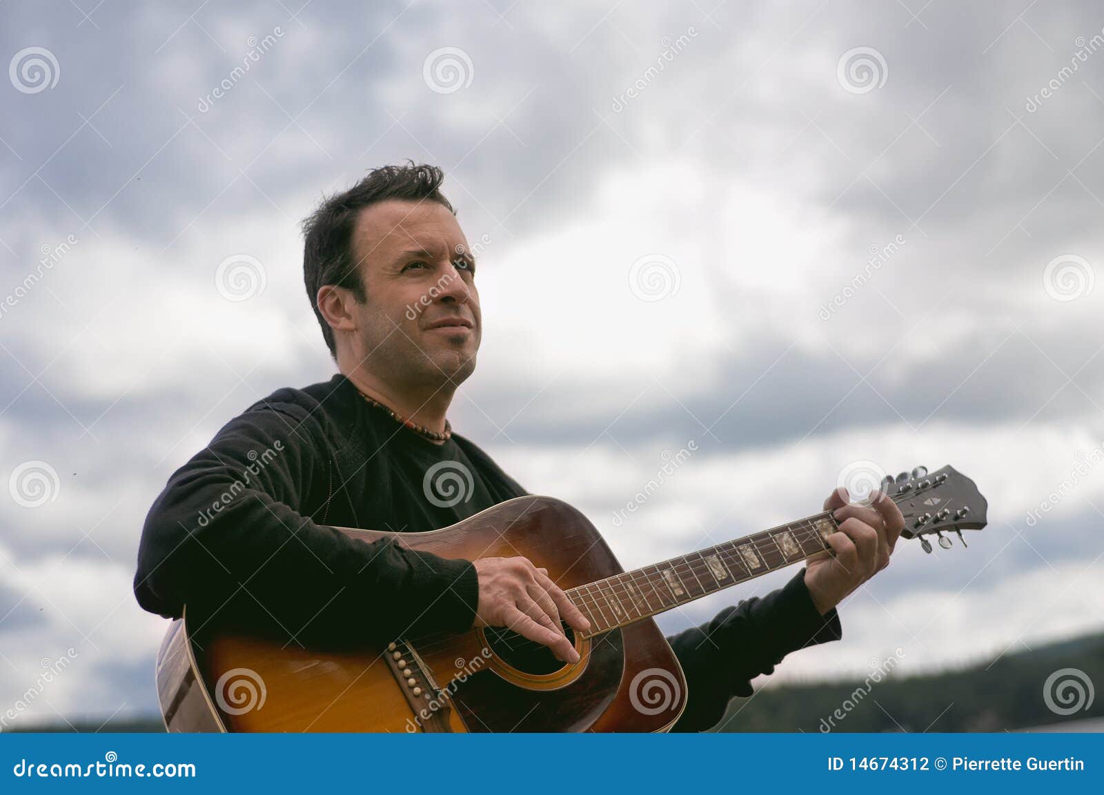 Happy musician stock photo. Image of instrument, adult - 14674312
