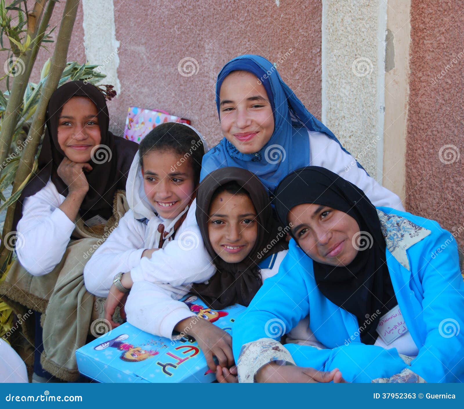 Muslim Girls Playing At A Farm In Egypt Editorial Image | CartoonDealer ...